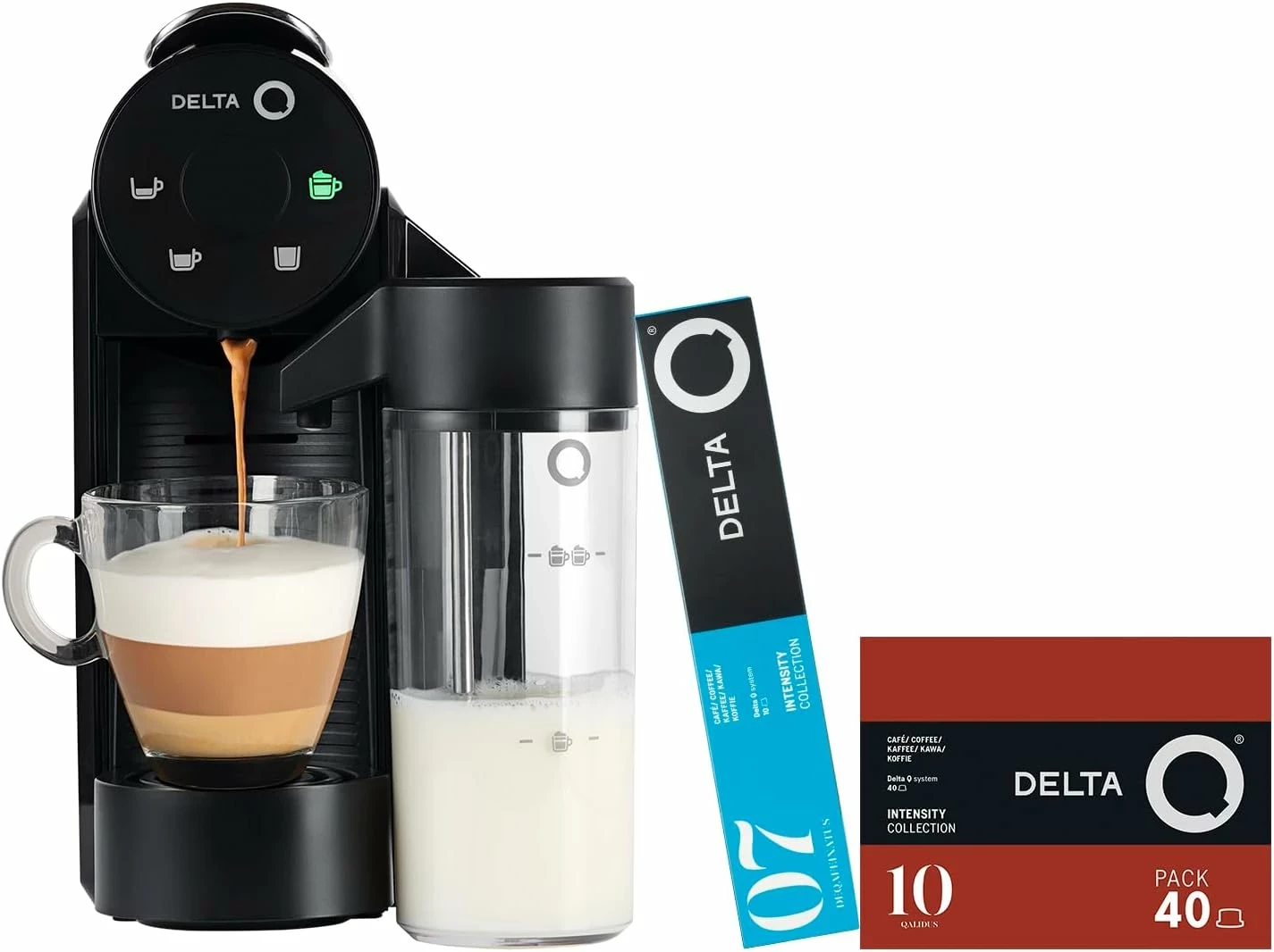 EKSPRES KAPSUŁKOWY DELTA Q MILKQOOL MINI 20 BAR CZARNY | Ekspresy kapsułkowe | Loombard.pl