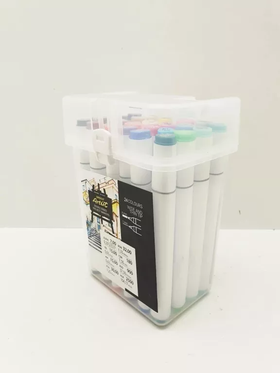 PEPCO ARTIST DOUBLE ENDED PROJECT MARKERS – ZESTAW 24 KOLORÓW W ETUI ...