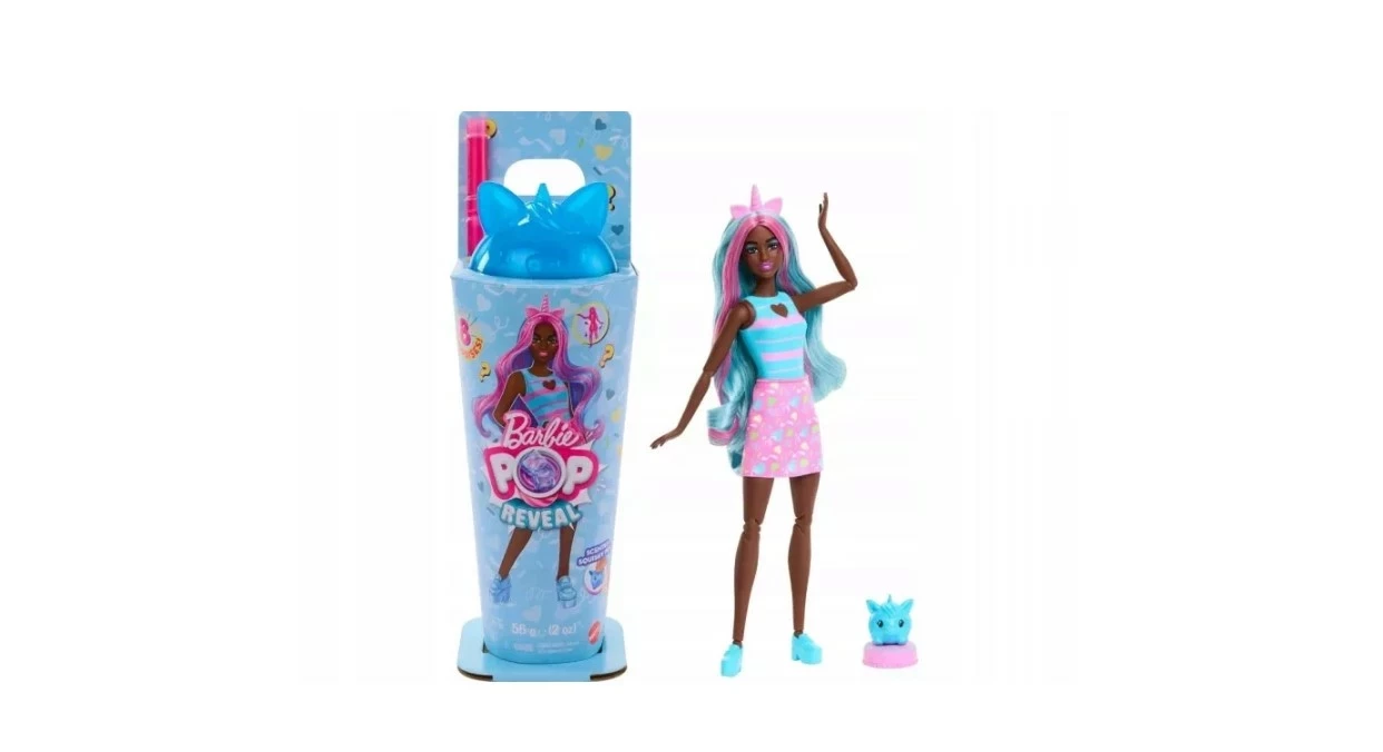LALKA BARBIE POP REVEAL SHAKE ZWIERZACZKOWA IMPREZA JEDNOROŻEC ...