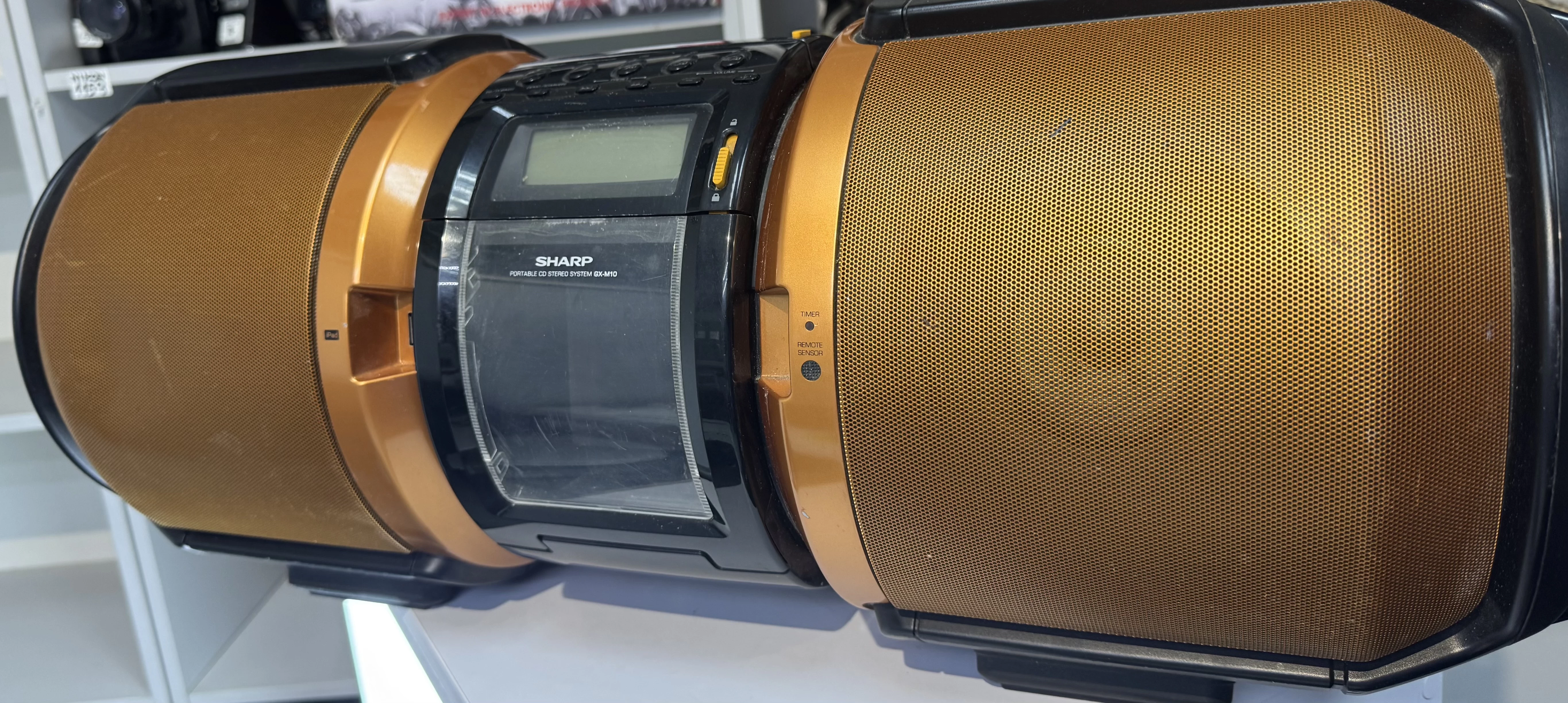 SHARP GX-M10 STEREO MP3 BOOMBOX / STACJA DOKUJĄCA / KABEL ZASILAJĄCY ...