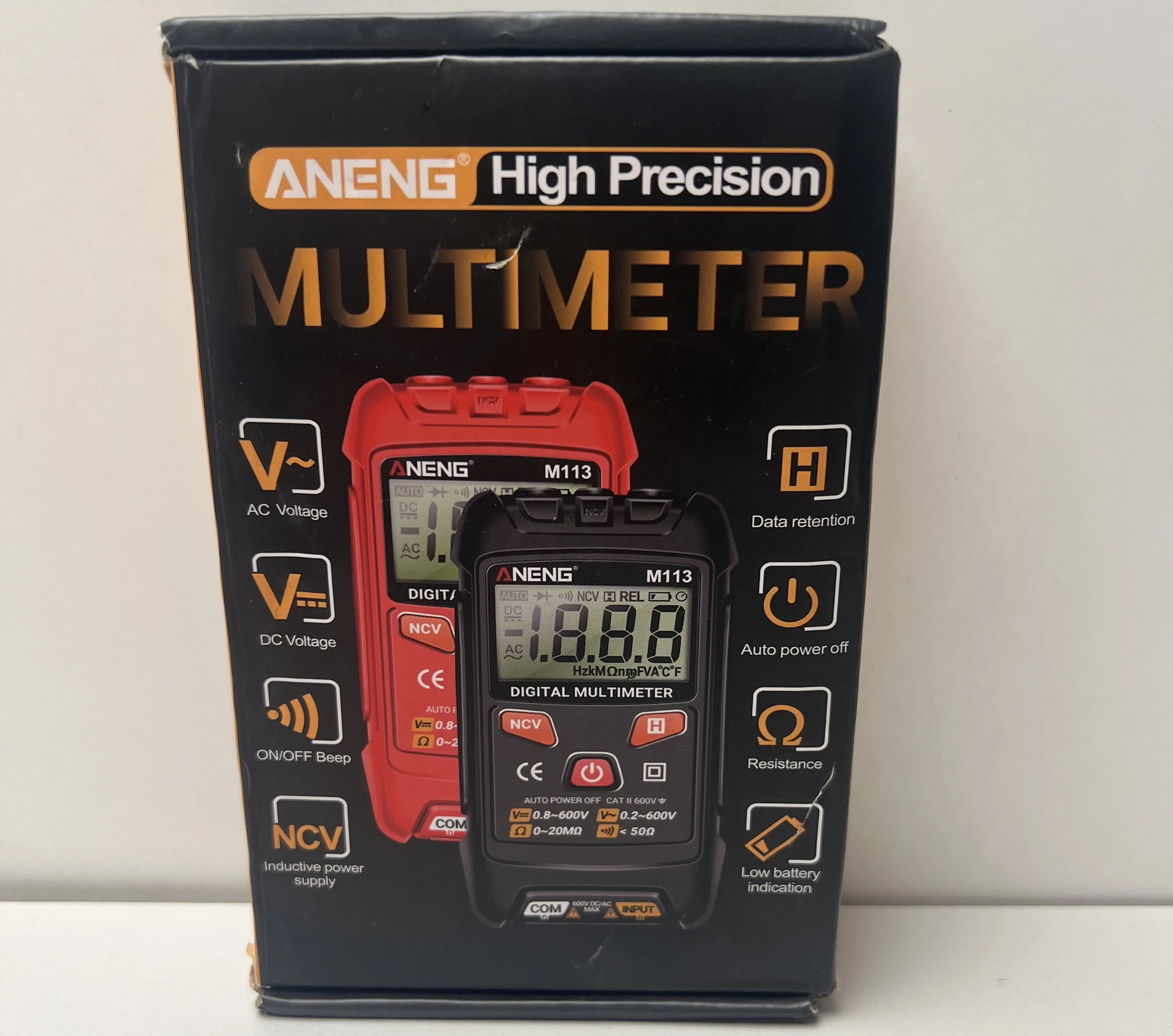 ANENG M113 CZARNY MULTIMETR CYFROWY AC/DC NCV NAPIĘCIE, OPÓR, CIĄGŁOŚĆ | Loombard.pl