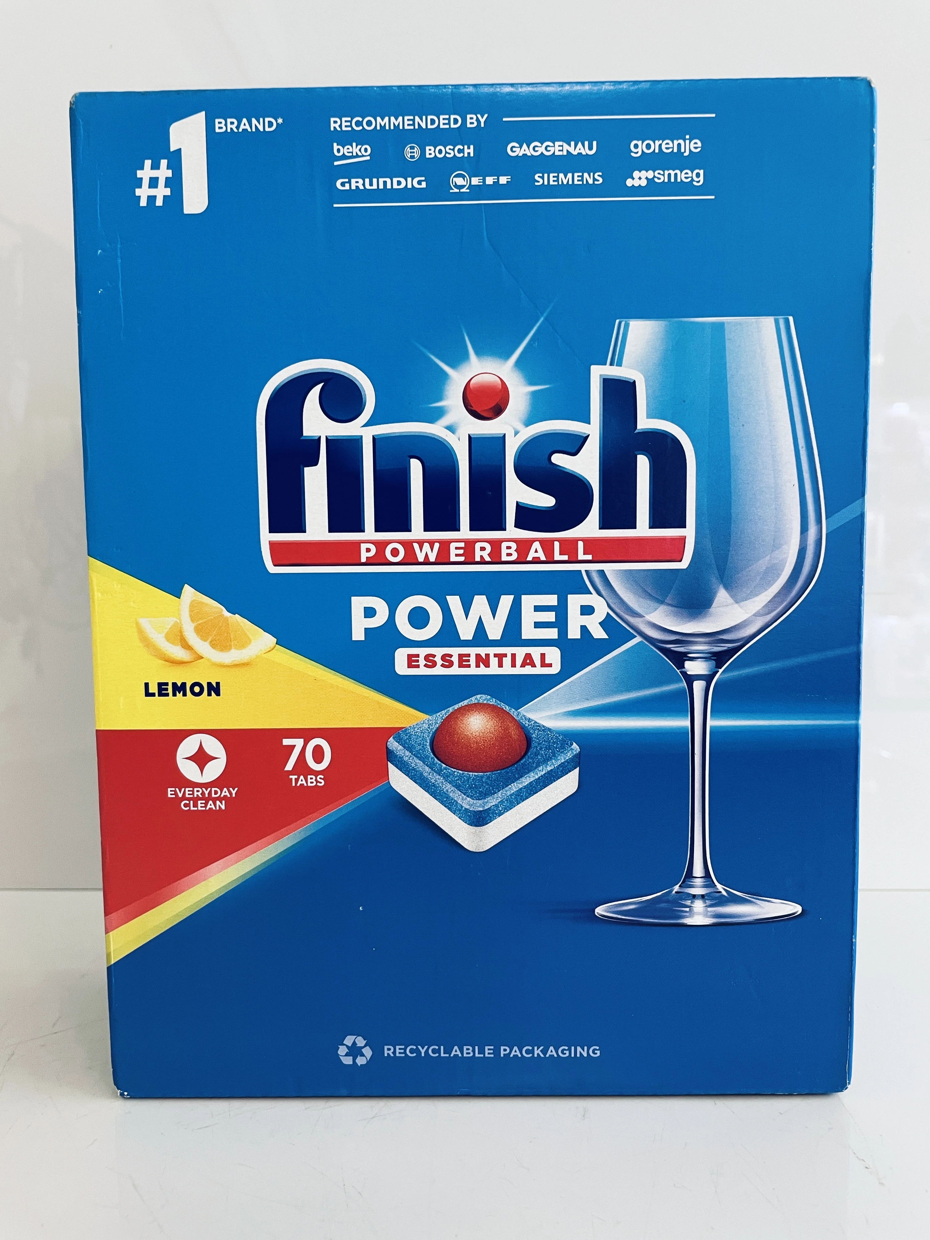 FINISH POWER ESSENTIALS TABLETKI DO ZMYWARKI LEMON 70 SZTUK | Tabletki ...
