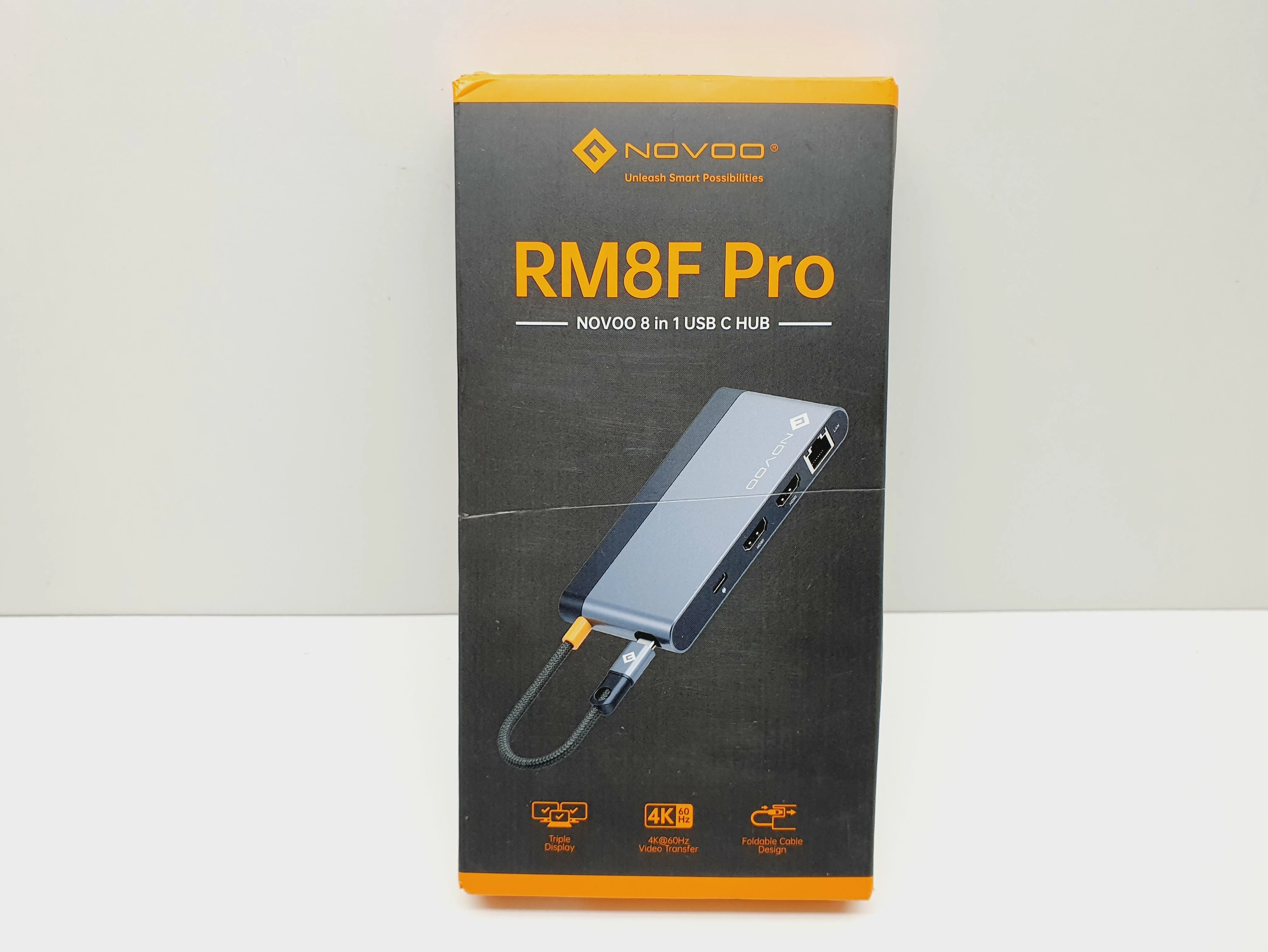 NOVOO HUB USB-C 8W1 LAN RJ45 HDMI 4K UHD PD SD TF USB 3.2 5G | Loombard.pl