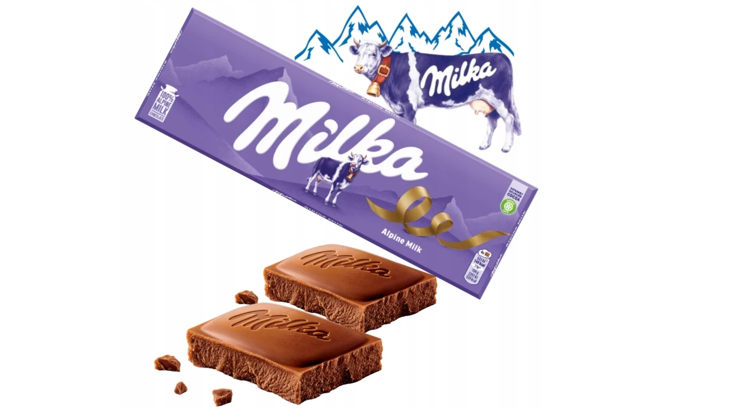 CZEKOLADA MLECZNA MILKA ALPINE MILK PYSZNA OPAKOWANIE 250G TRADYCYJNY ...