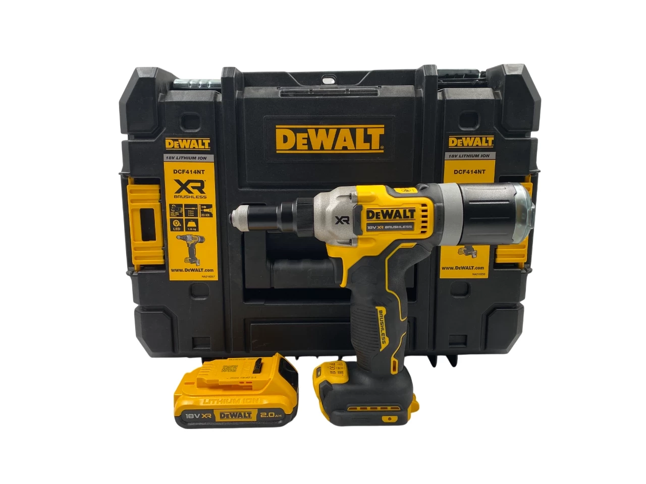 NITOWNICA AKUMULATOROWA DEWALT DCF414 18V + WALIZKA + AKU2.0 | Loombard.pl