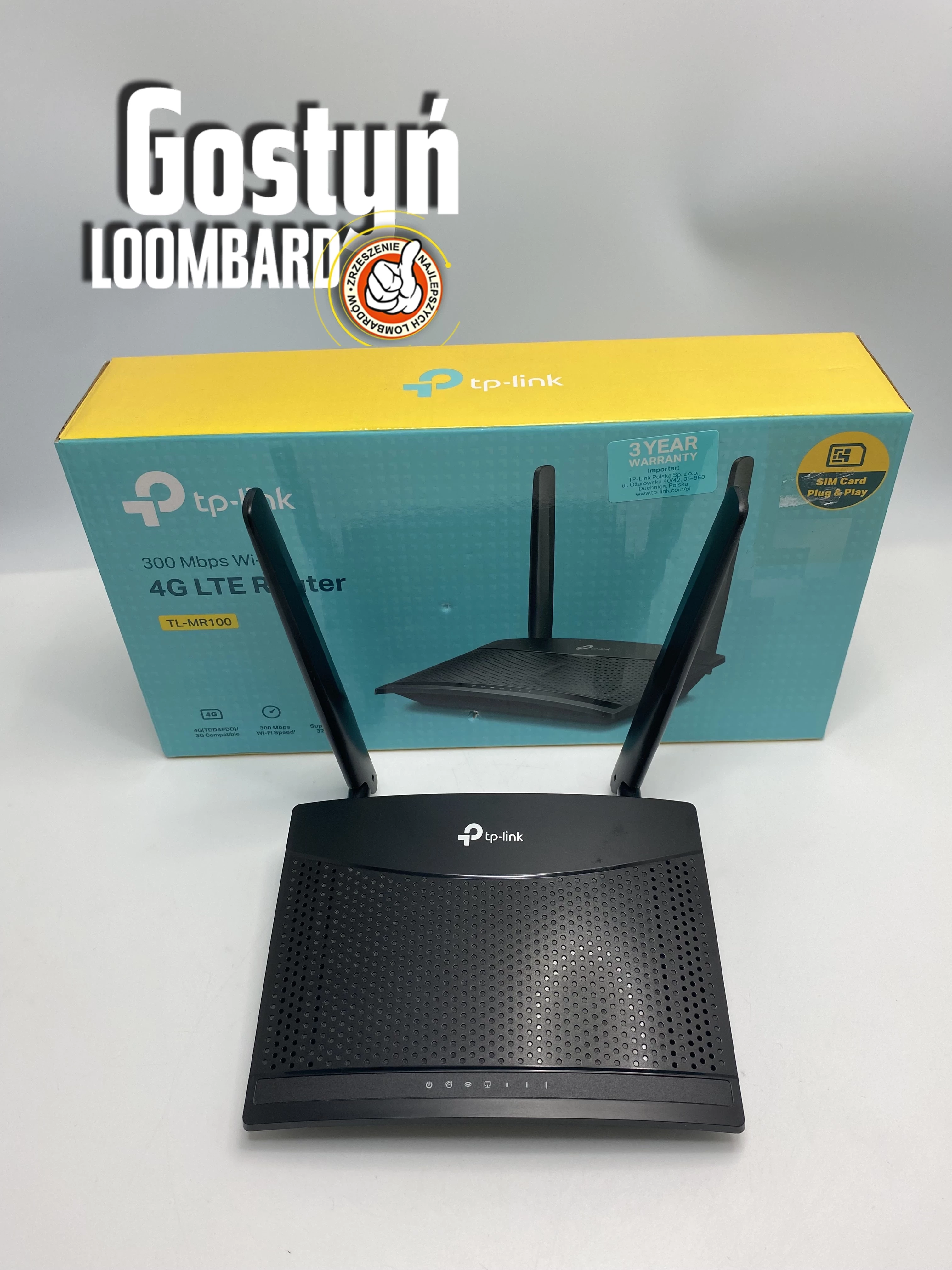 ROUTER TP LINK TL-MR100 4G LTE KOMPLET! | Routery WiFi i Access Pointy ...