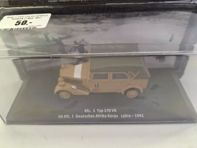 KFZ. 1 TYP 170 VK AFRIKA KORPS LYBIA 1941 MERCEDES WOJSKOWE II WOJNY ...
