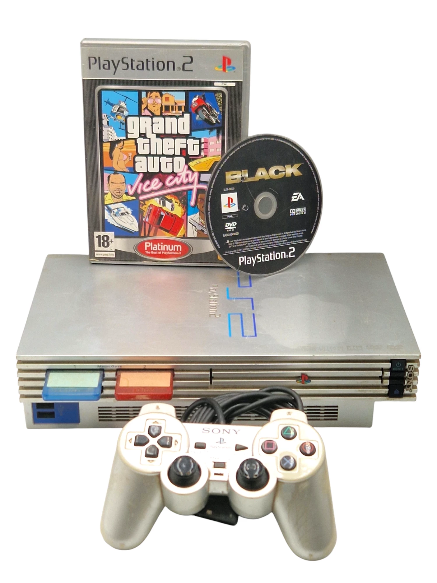 KONSOLA SONY PS2 SCPH-50004 FAT + PAD, GRY | Konsole | Loombard.pl