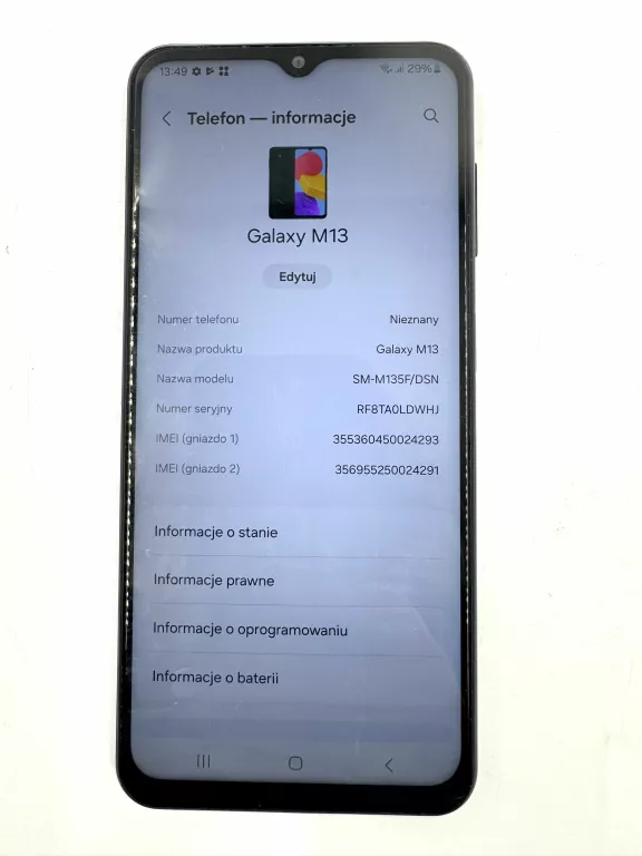 SAMSUNG GALAXY M13 4/64GB | Smartfony i telefony komórkowe | Loombard.pl