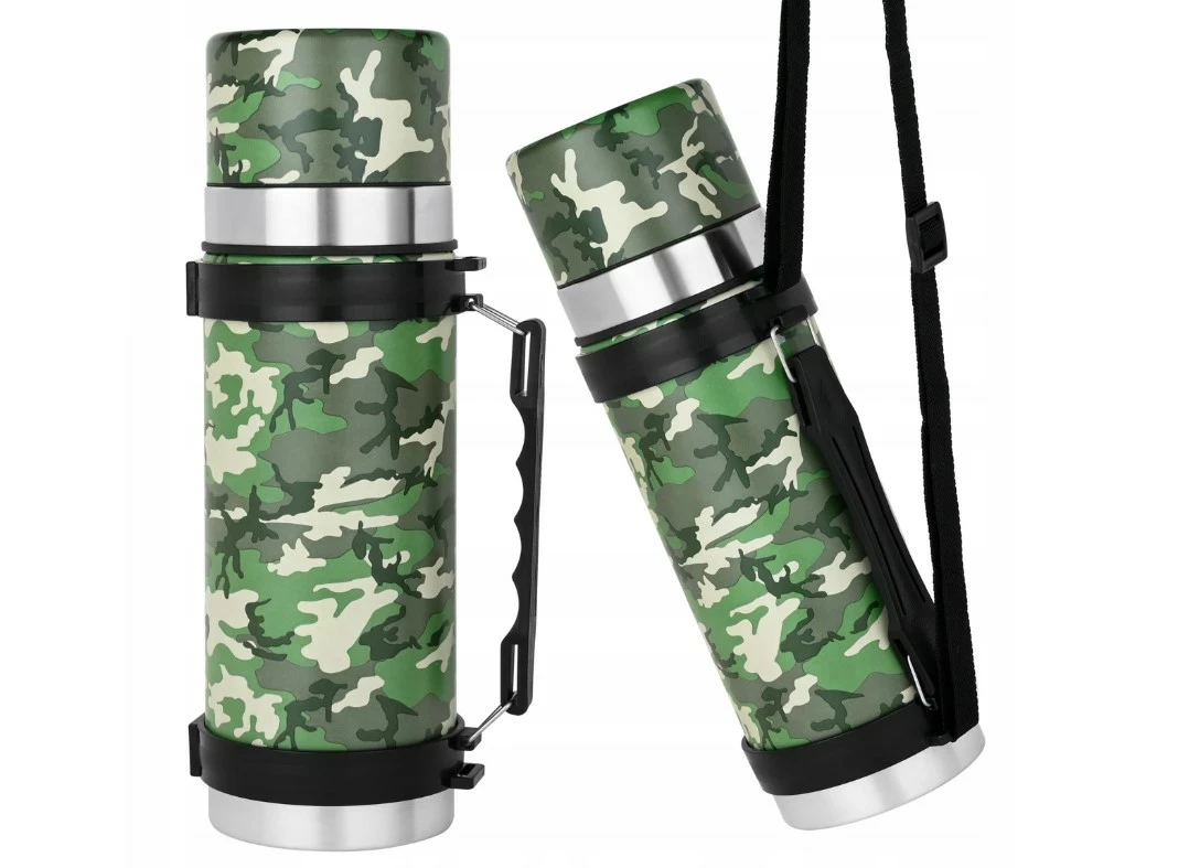 DUŻY TERMOS DO KAWY HERBATY NIERDZEWNY MORO DESIGN 1L KUBEK PASEK ...