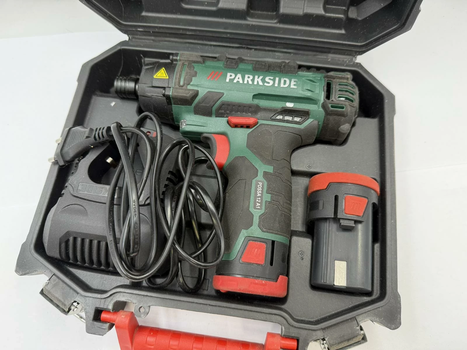 KLUCZ UDAROWY PARKSIDE PPDSSA 12 A1 2X AKUMULATOR ŁADOWARKA WALIZKA ...