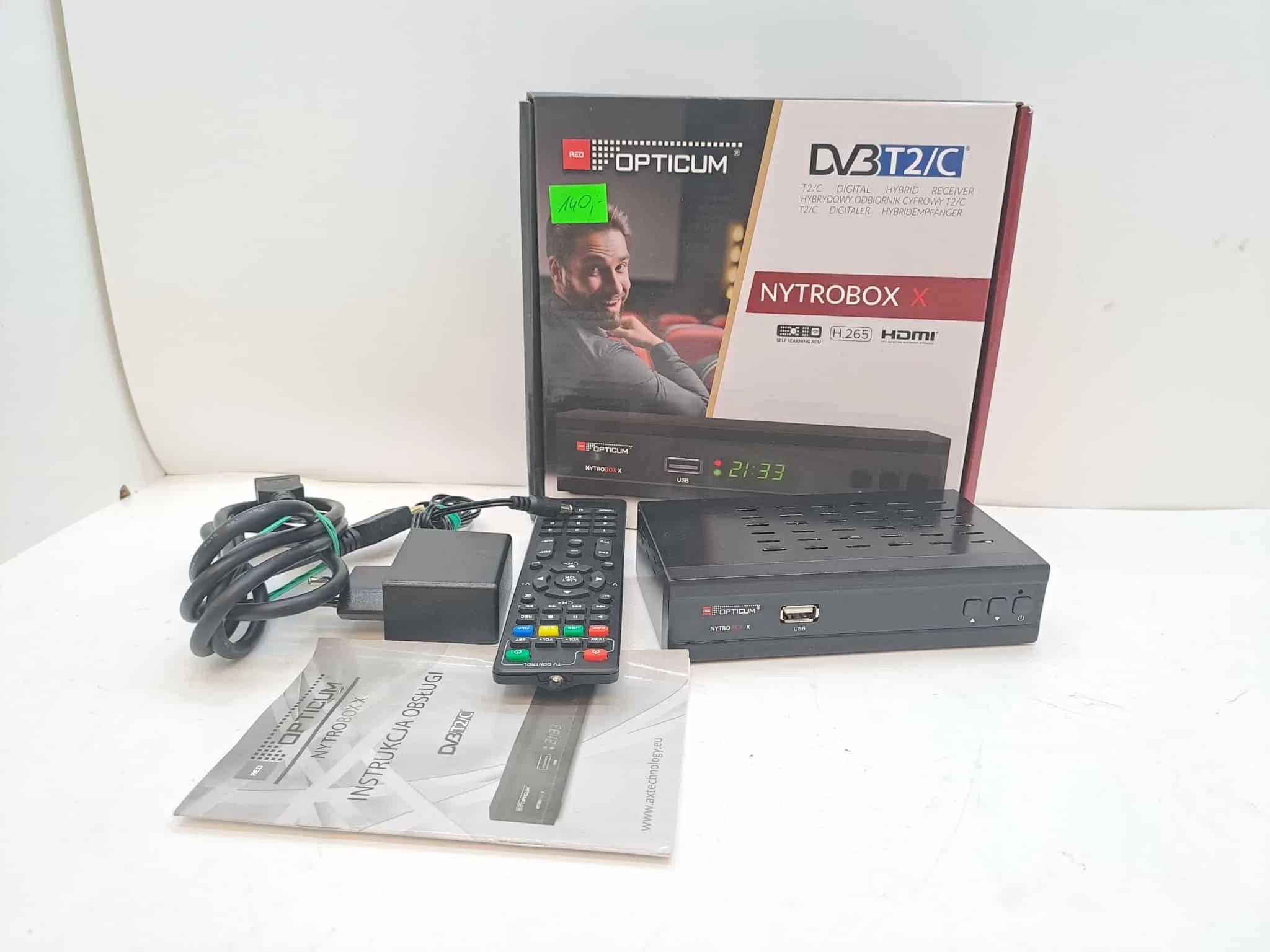 TUNER DVBT2/C OPTICUM NITROBOX X KOMPLET +DZ Z DNIA 02.08.2025R | Loombard.pl