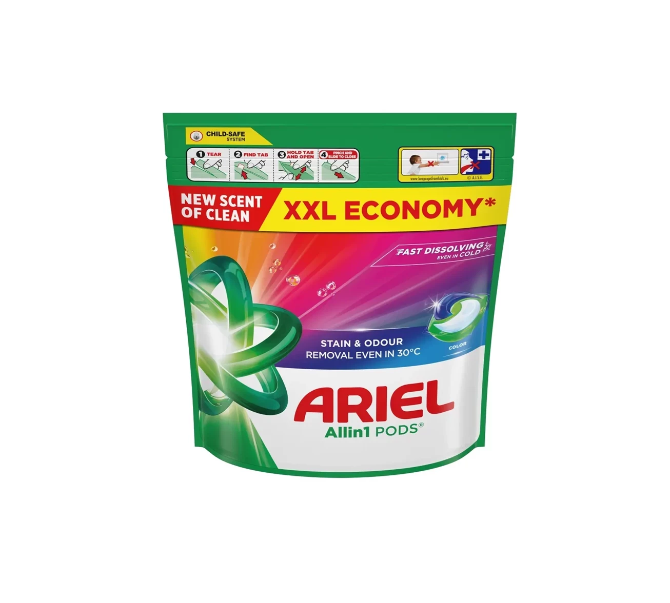 ARIEL KAPSUŁKI DO PRANIA STAIN & ODOUR ALL IN 1 COLOR 50 SZT | Loombard.pl