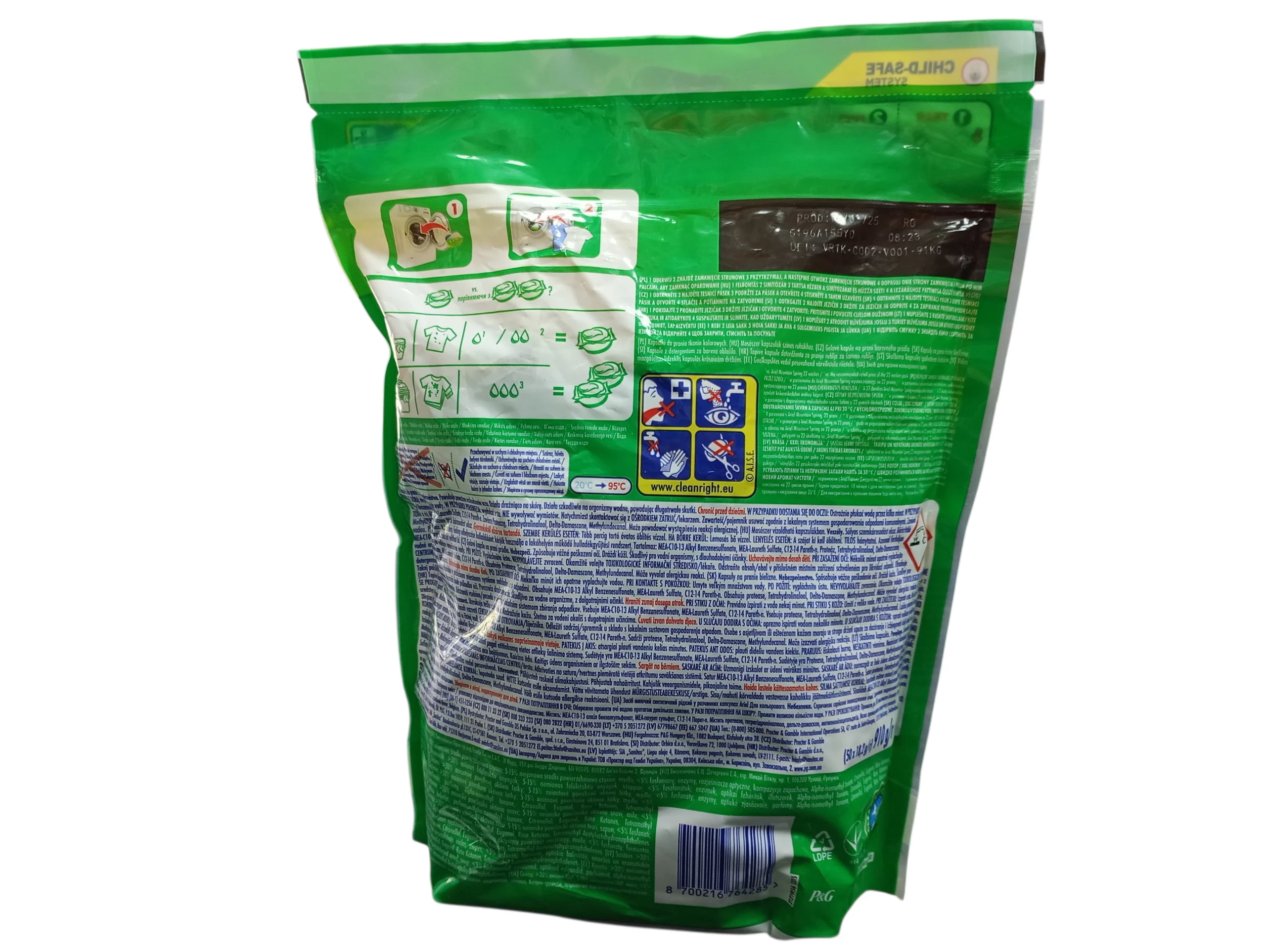 ARIEL KAPSUŁKI DO PRANIA STAIN & ODOUR ALL IN 1 COLOR 50 SZT | Loombard.pl