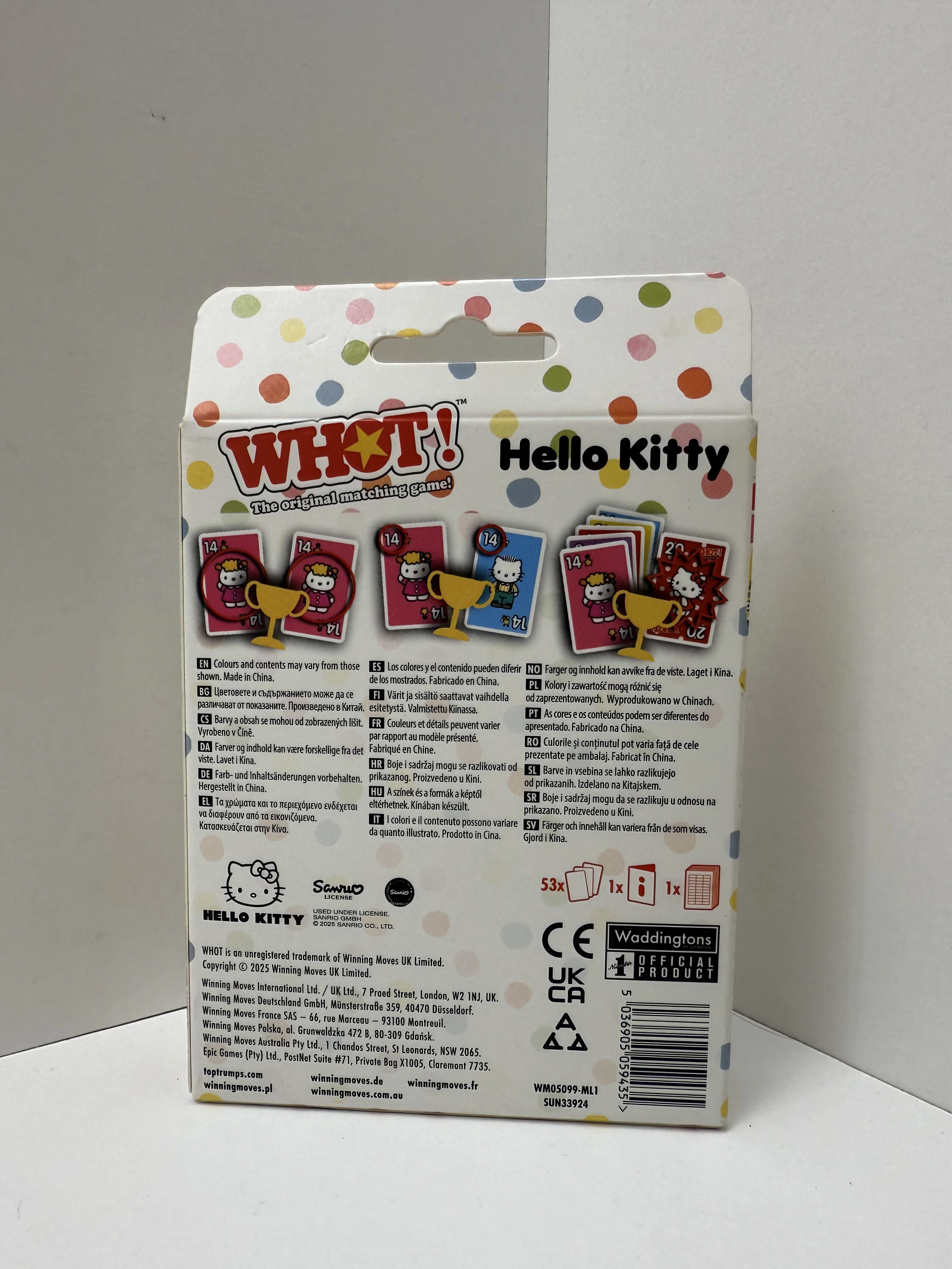 GRA KARCIAN HELLO KITTY GRA DLA DZIECI +5 LAT | Karciane tradycyjne ...