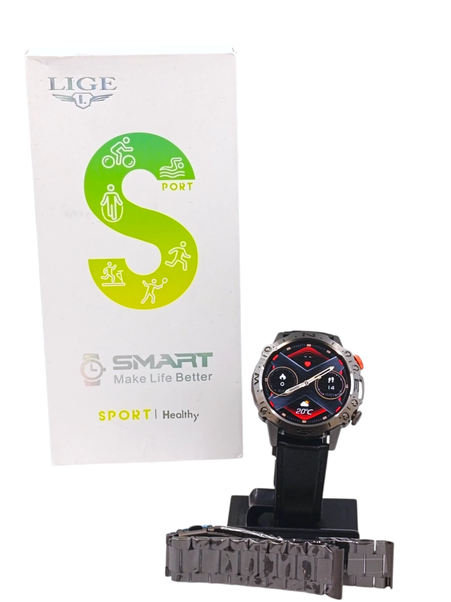 SMARTWATCH LIGE ST19-E SPORTOWY PASEK I BRANSOLETA | Smartwatche ...