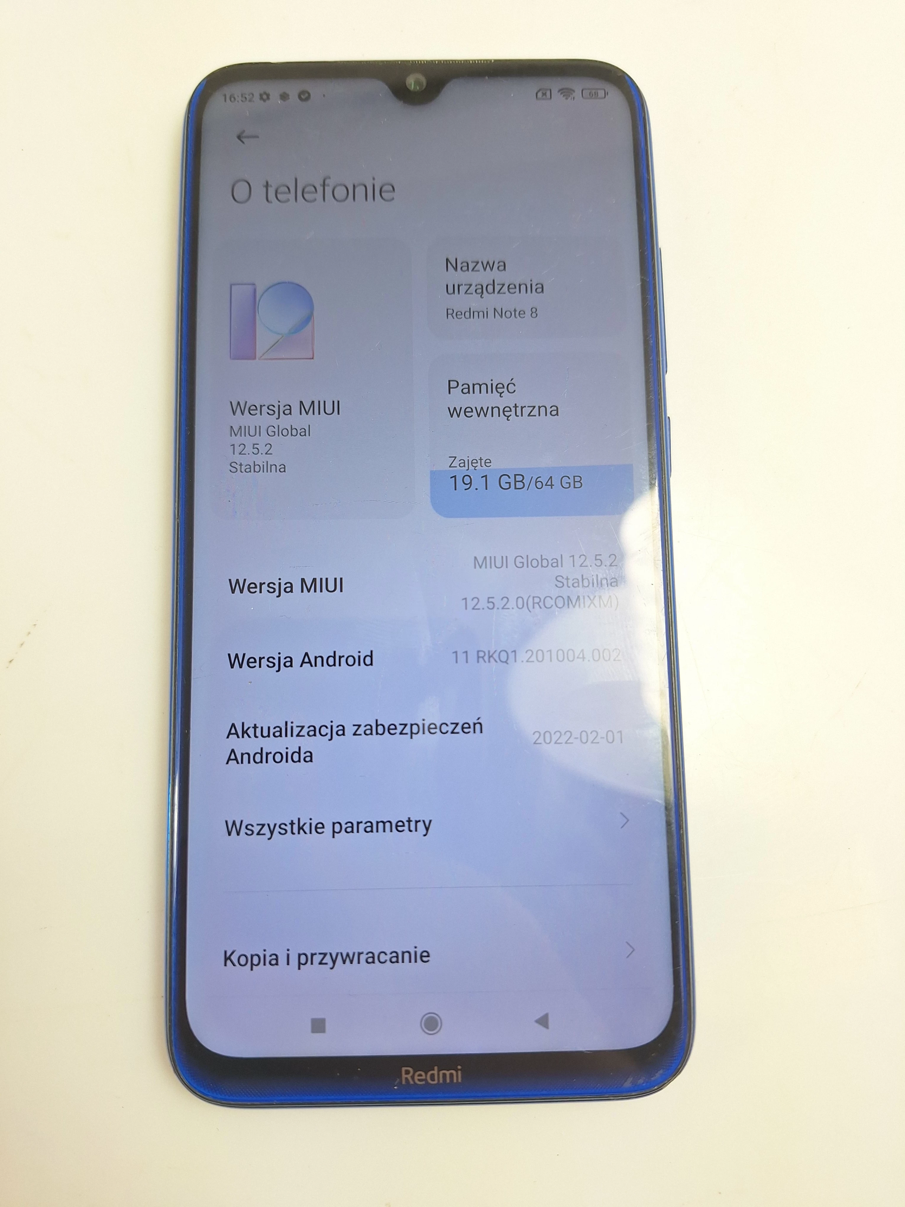TELEFON REDMI NOTE 8 4/64GB ZBITY TYŁ I APARAT | Smartfony i telefony komórkowe | Loombard.pl