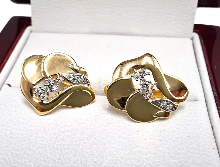 CIEKAWE ZŁOTE KOLCZYKI P. 595 W. 2,24 G | Kolczyki | Loombard.pl