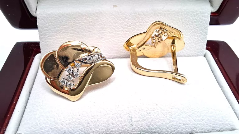 CIEKAWE ZŁOTE KOLCZYKI P. 595 W. 2,24 G | Kolczyki | Loombard.pl