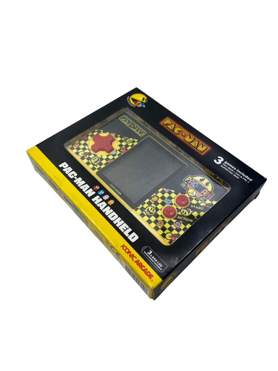 PAC-MAN ICONIC ARCADE KONSOLA RĘCZNA Z GRAMI PAC-MAN PAC&PAL SUPER PAC ...