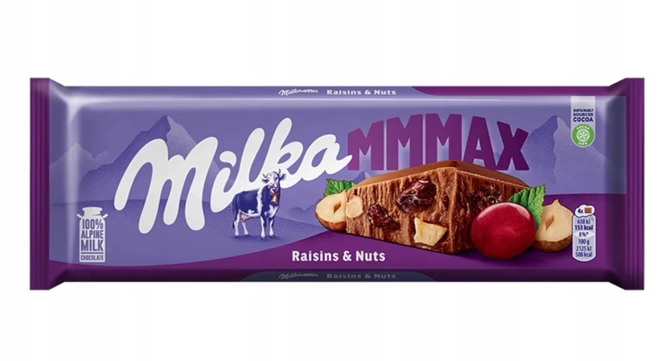 DUŻA CZEKOLADA MILKA TRAUBEN - NUSS MMMAX MAX 270G | Czekolady i ...