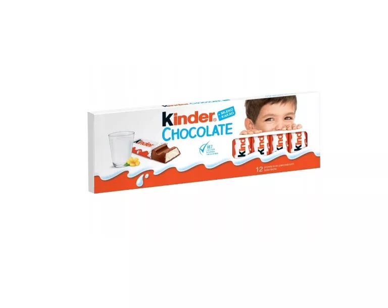 KINDER CHOCOLATE BATONIKI Z MLECZNEJ CZEKOLADY Z NADZIENIEM MLECZNYM ...