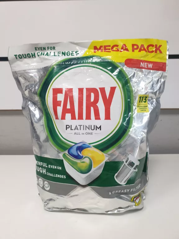 KAPSUŁKI FAIRY PLATINUM ALL IN ONE CYTRYNA, 113 TABLETEK | Tabletki do ...