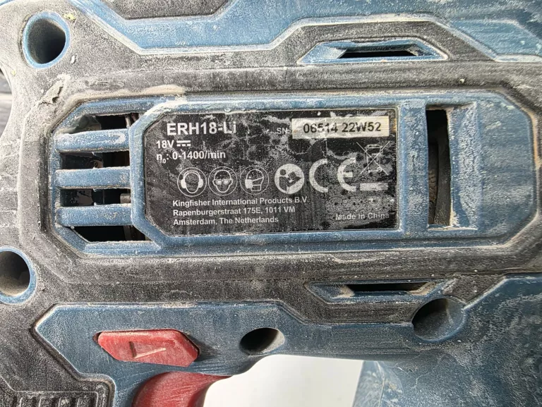 MŁOTOWIERTARKA AKUMULATOROWA ERBAUER ERH18 2J SDS PLUS + AKU 4AH + ŁAD ...