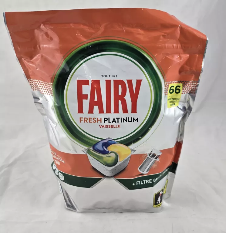 KAPSUŁKI DO ZMYWARKI FAIRY FRESH PLATINUM 66SZT | Tabletki do zmywarki ...