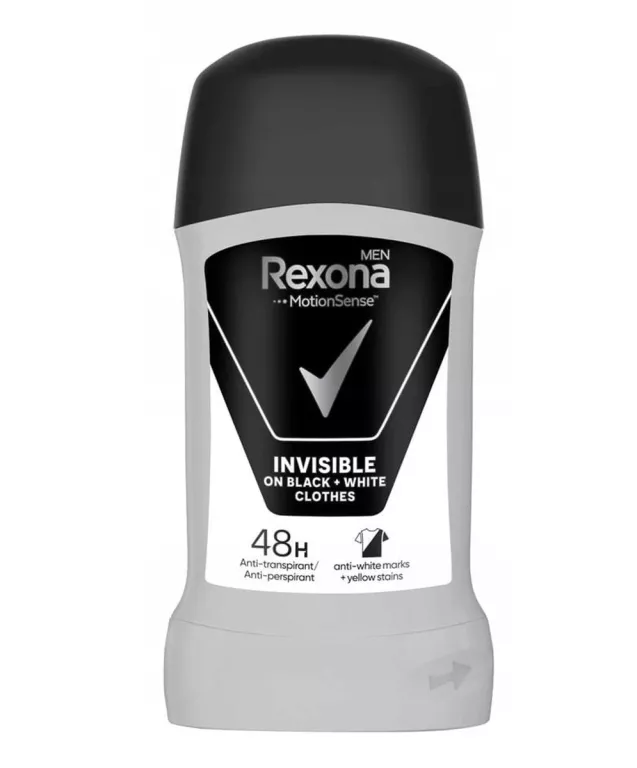 REXONA MEN INVISIBLE ON BLACK + WHITE 48H ANTYPERSPIRANT SZTYFT MĘSKI ...