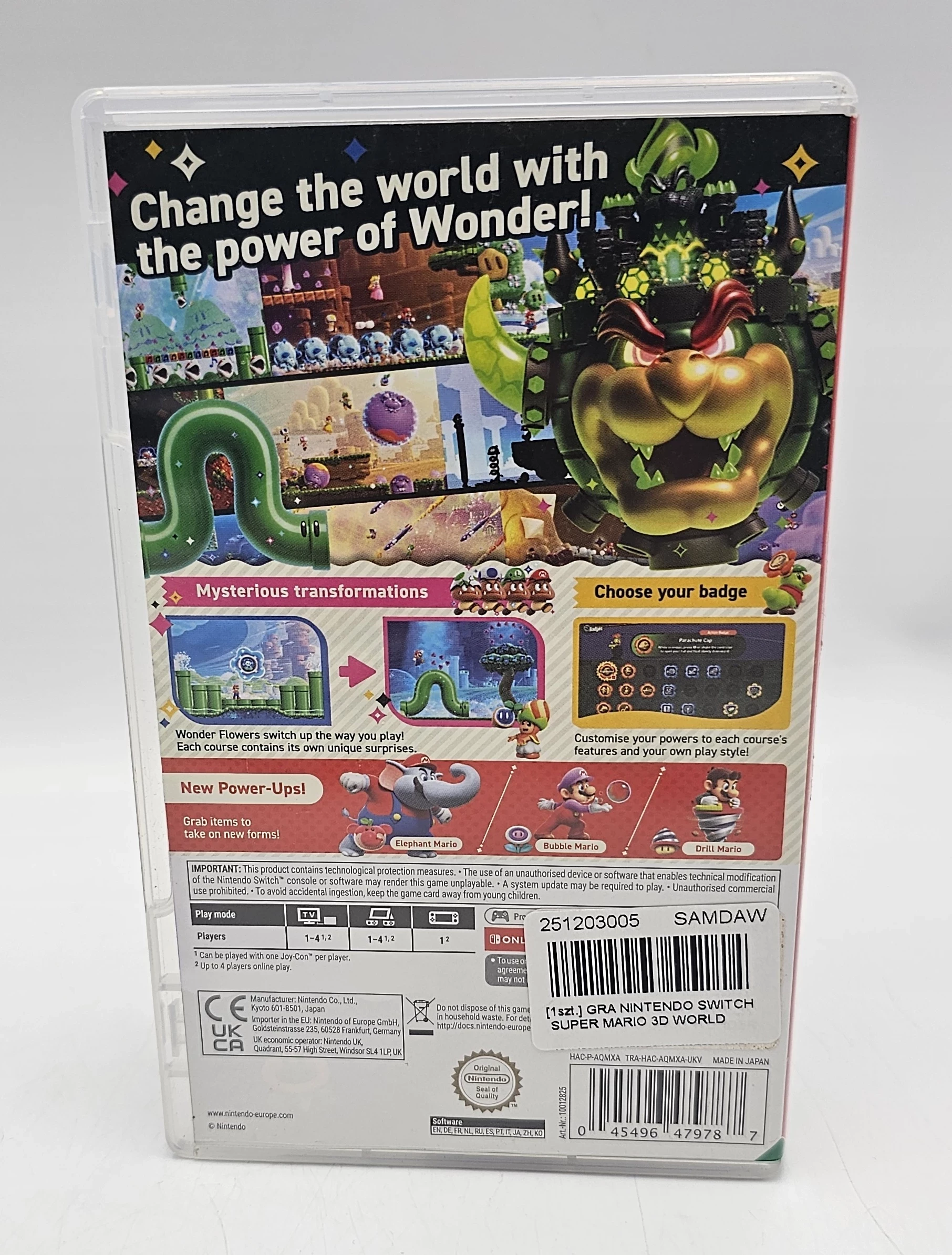 GRA NINTENDO SWITCH SUPER MARIO BROS. WONDER | Gry na konsole | Loombard.pl