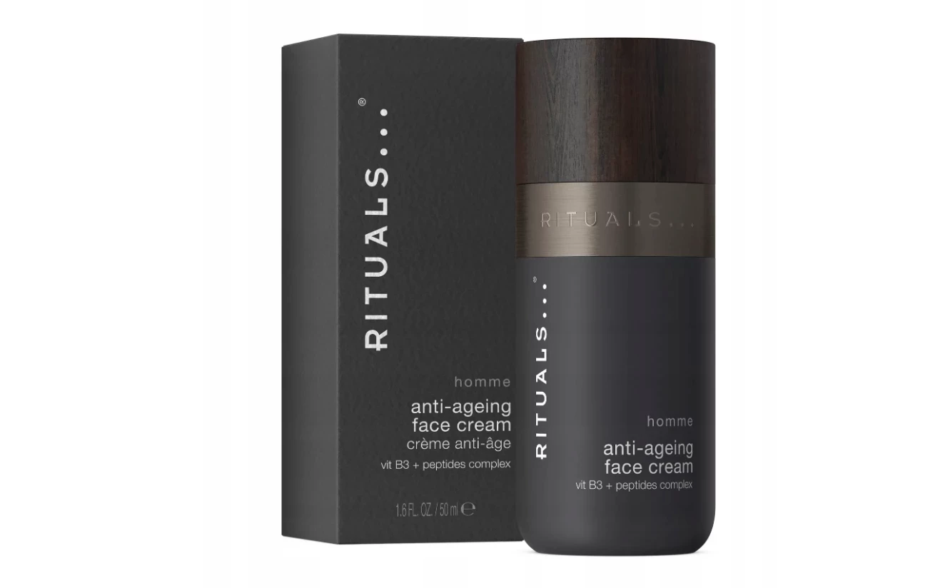 RITUALS HOMME ANTI-AGEING FACE CREAM VIT.B3 KREM 50ML ORYGINAŁ ...