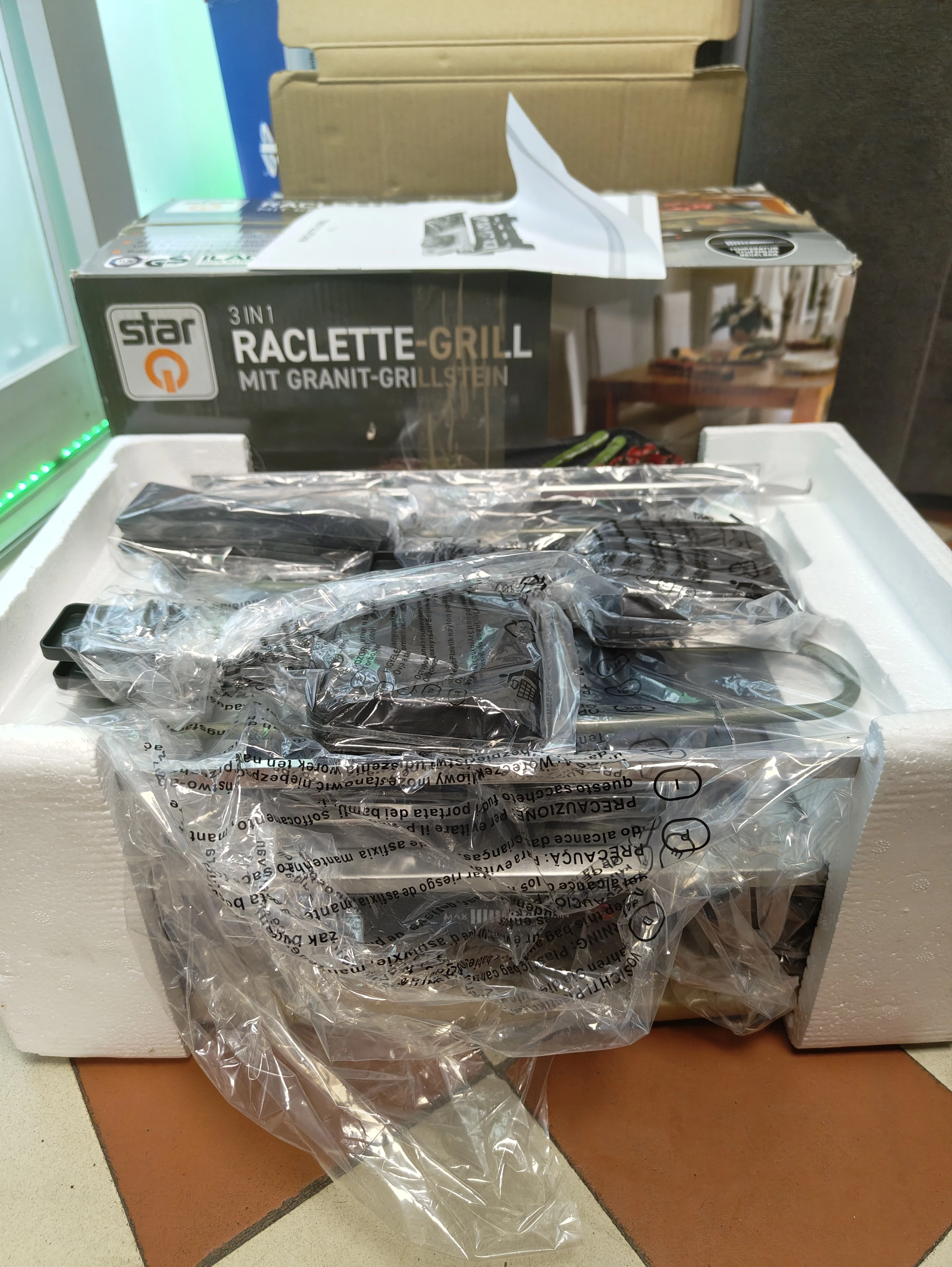 STARQ RACLETTE GRILL ELEKTRYCZNY 3W1 Z KAMIENIEM GRANITOWYM | Grille ...