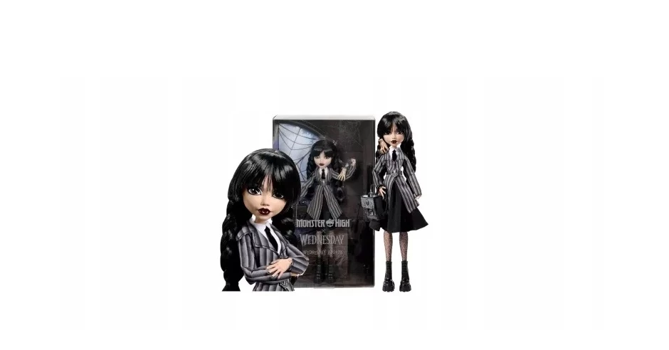 LALKA MONSTER HIGH WEDNESDAY W SZKOLNYM MUNDURKU LALKA KOLEKCJONERSKA ...
