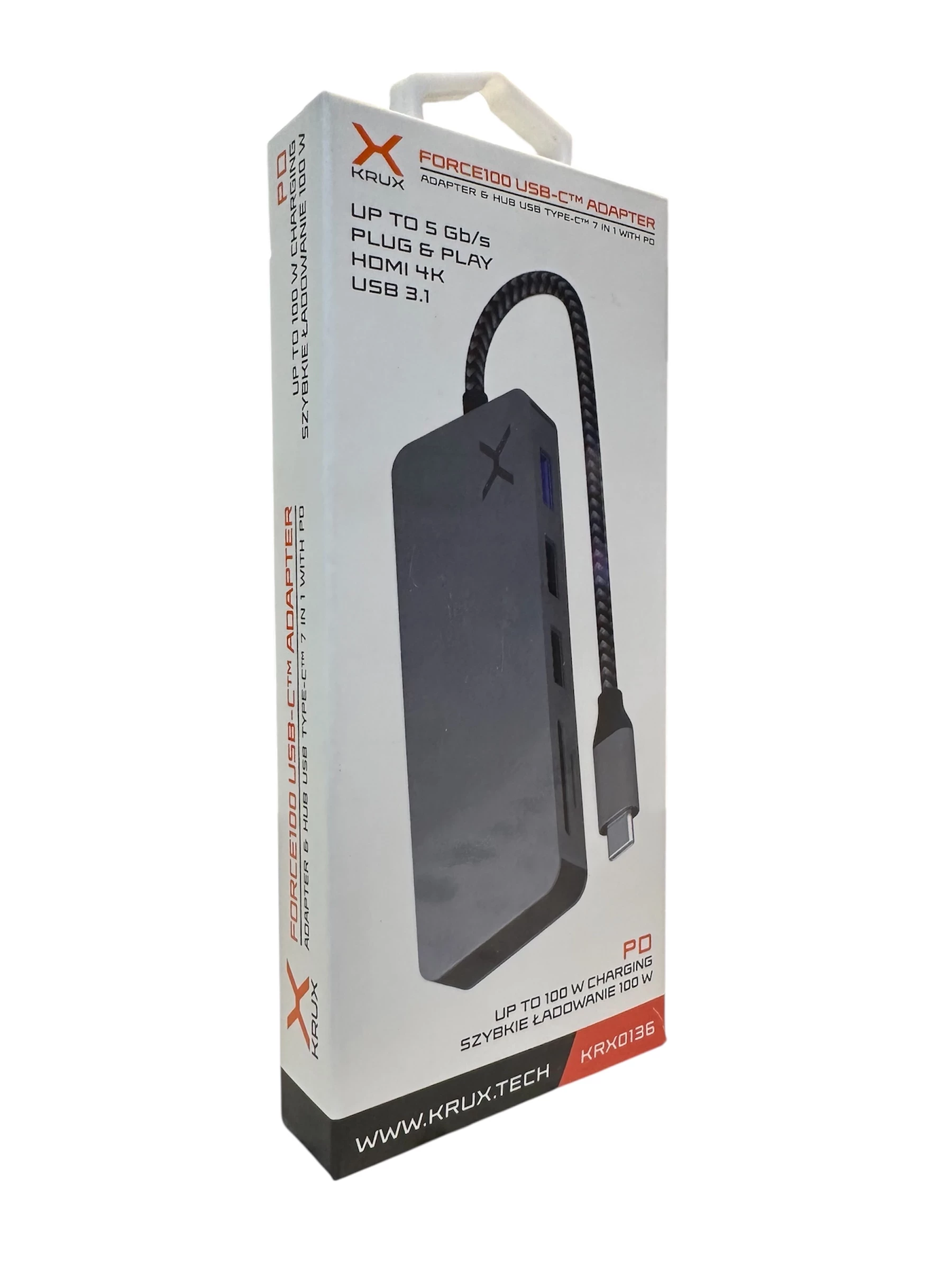 USB-C ADAPTER KRUX H. FORCE100 (KRX0136) | Stacje dokujące | Loombard.pl