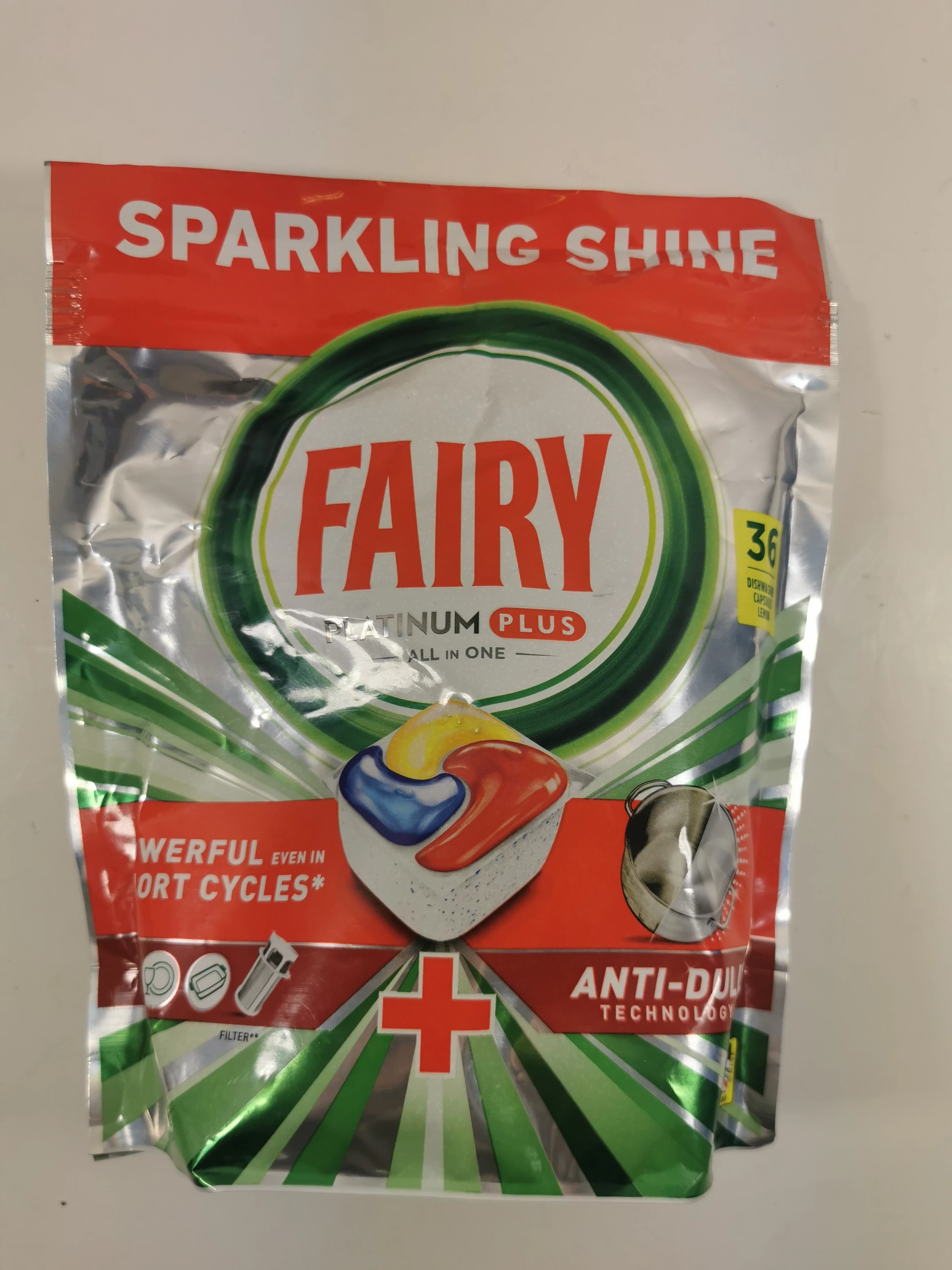 KAPSUŁKI DO ZMYWARKI FAIRY PLATINUM PLUS ALL IN ONE LEMON - 36 SZT ...