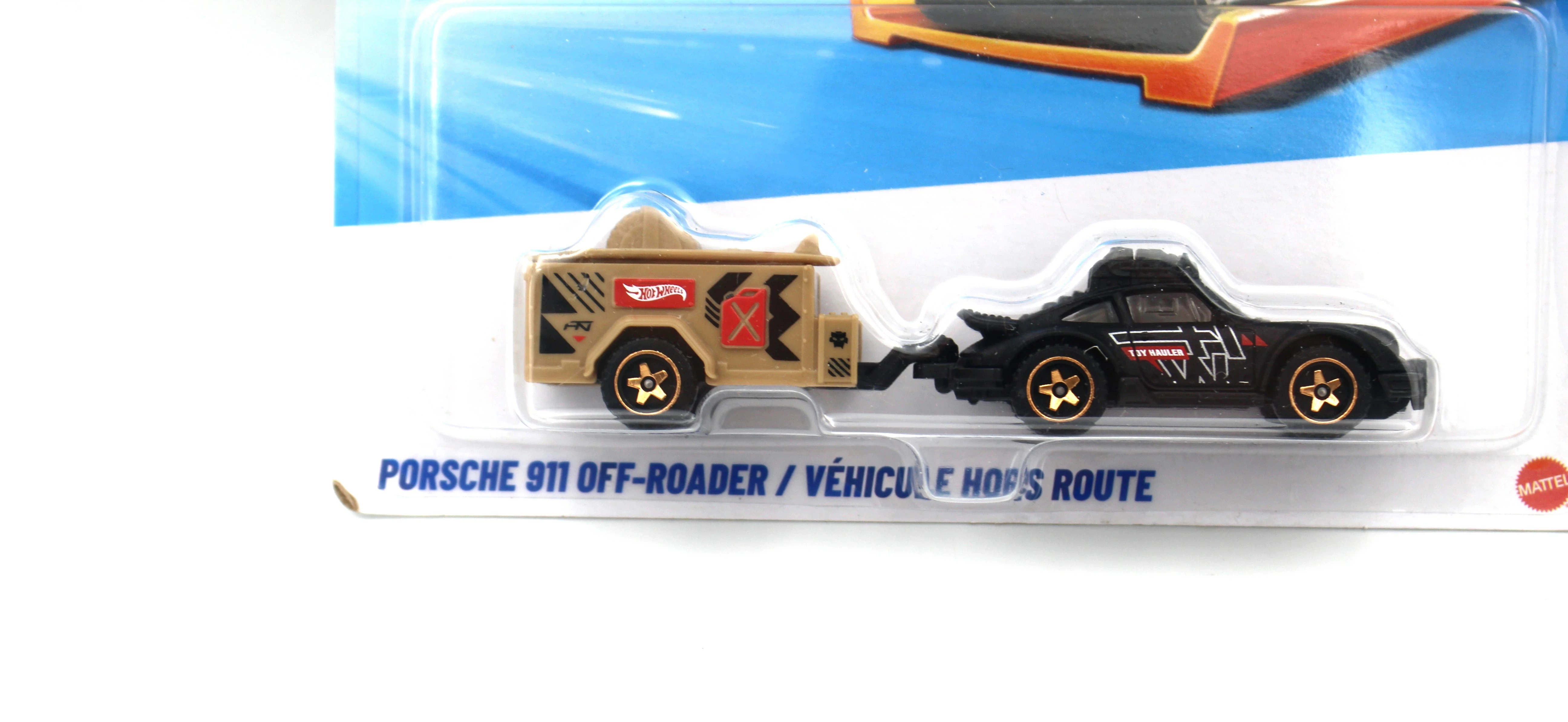HOT WHEELS PORSCHE 911 HYT56 JCM65 OFF-ROADER LAWETA Z PRZYCZEPKĄ ...