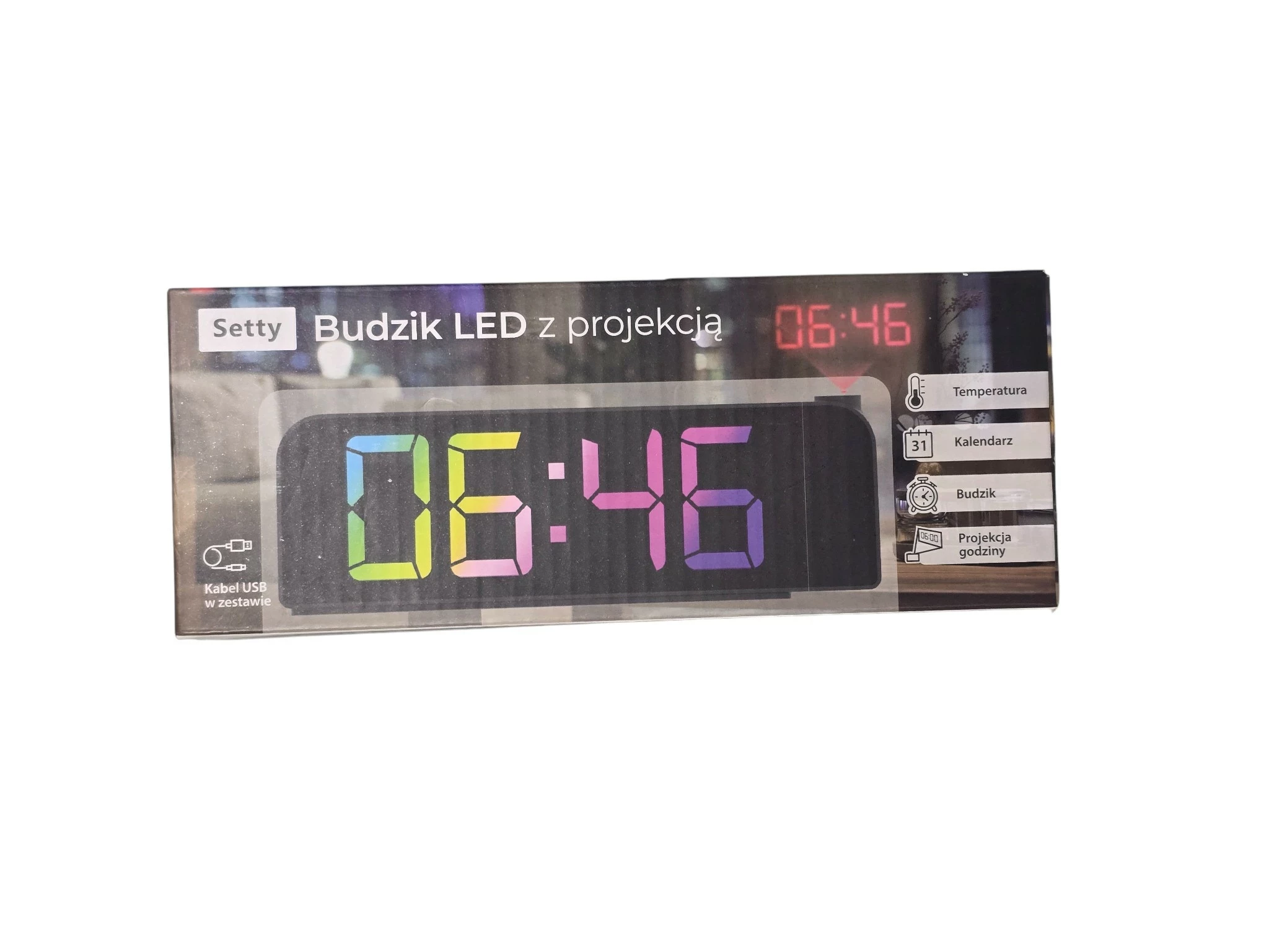 SETTY CYFROWY BUDZIK ZEGAR LED Z PROJEKCJĄ GH-8013 725 | Zegary ...