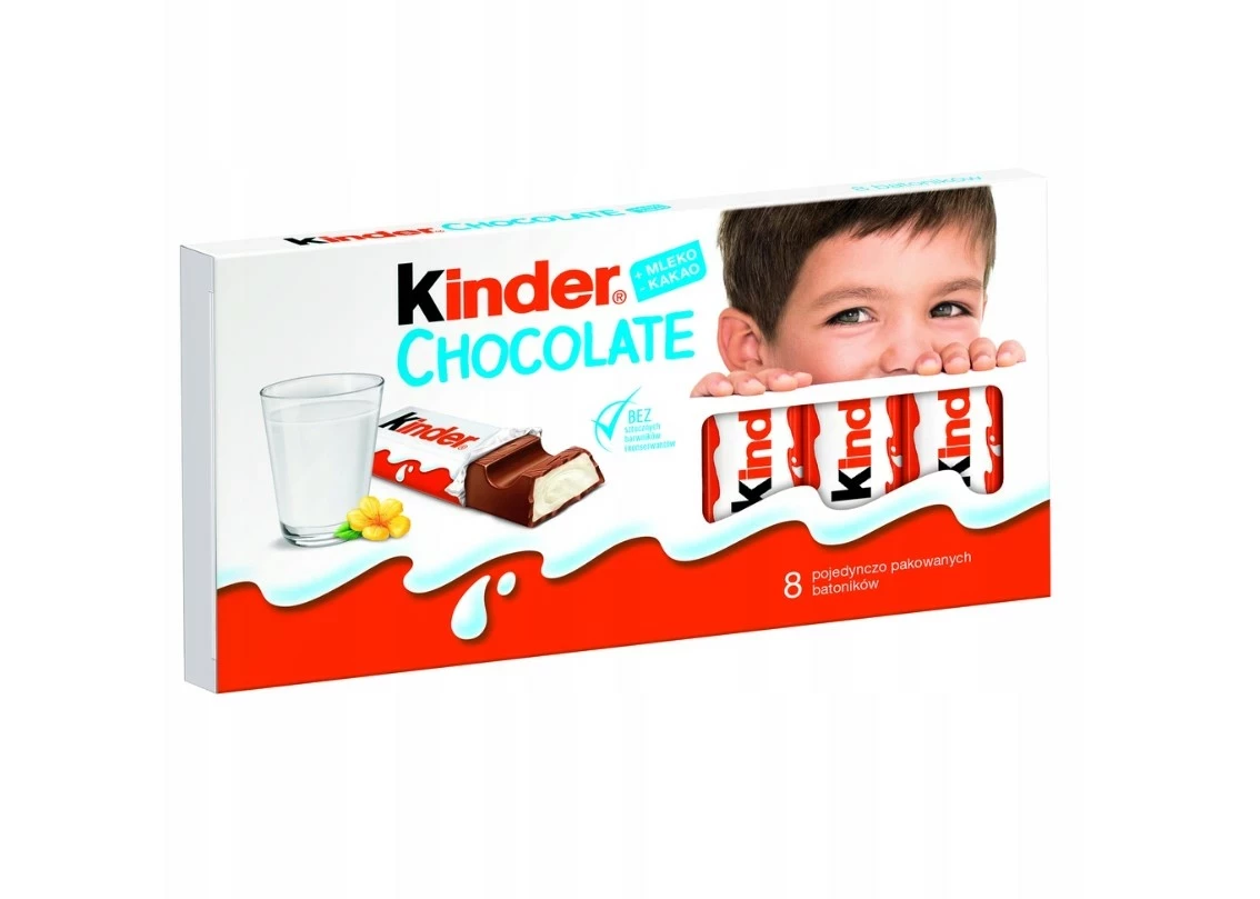 KINDER SCHOKOLADE BATONIKI 8 SZTUK 100 G | Batony | Loombard.pl