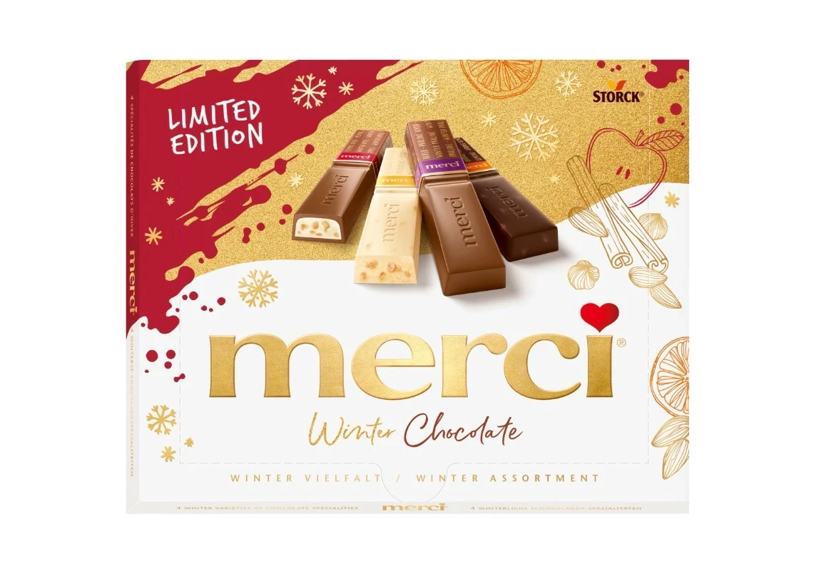MERCI WINTER CHOCOLATE 4 RODZAJE SPECJAŁÓW CZEKOLADOWYCH 250 G ...