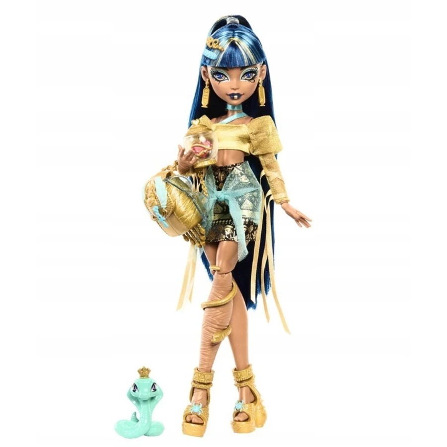 MONSTER HIGH LALKA PODSTAWOWA CLEO DE NILE ZWIERZĄTKO KOBRA HISSETTE ...
