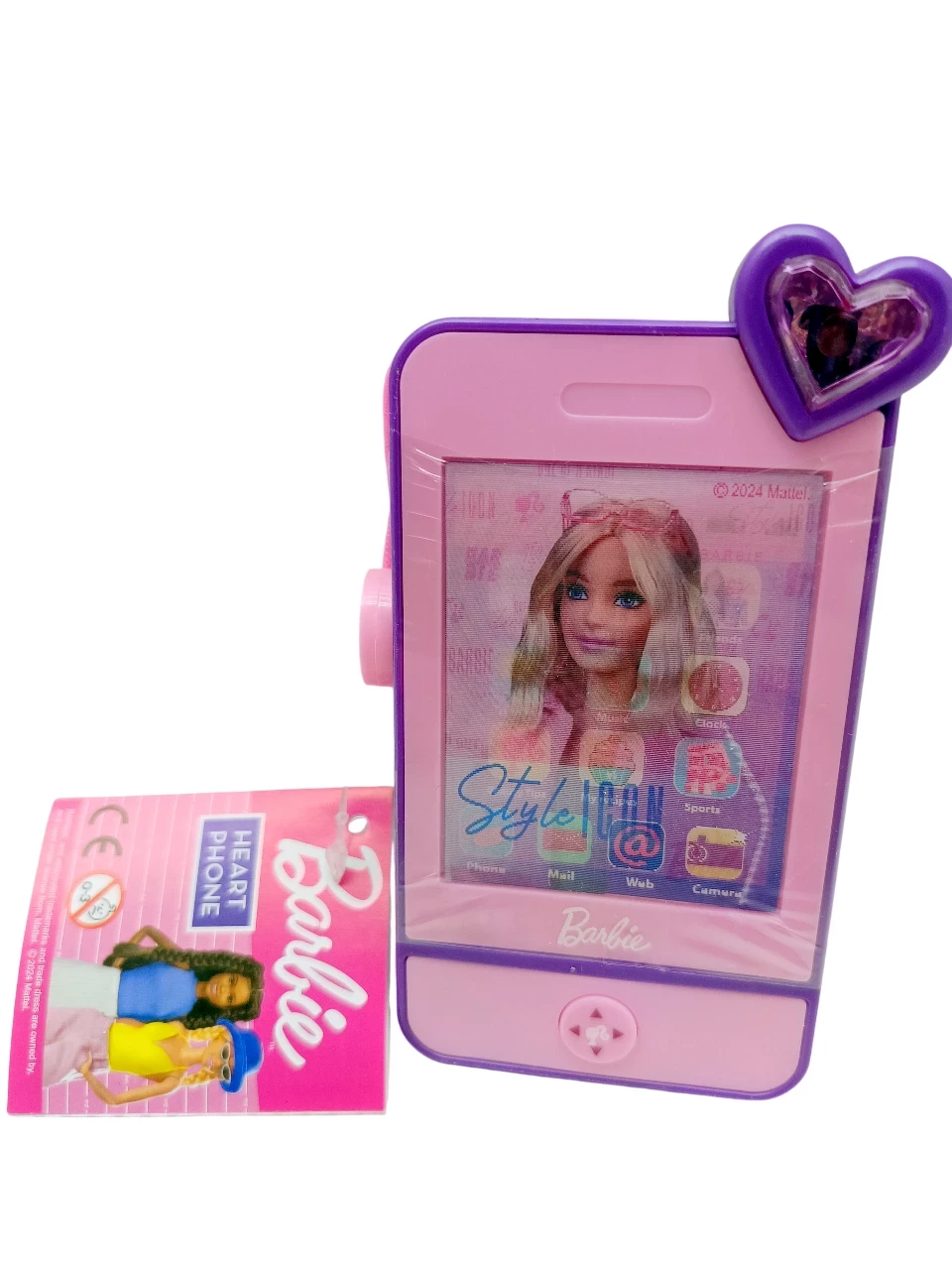 BARBIE HEART PHONE – ZABAWKOWY TELEFON Z CUKIERKAMI RÓŻOWY | Loombard.pl