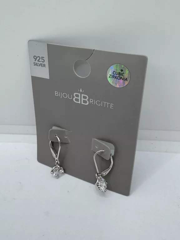 SREBRO - WYRÓB JUBILERSKI UŻYWANY KOLCZYKI 2G CYRKONIA BIJOU BRIGITTE ...