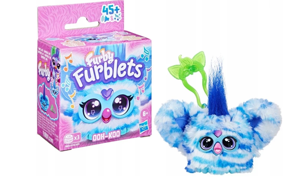 FURBY FURBLETS INTERAKTYWNA MASKOTKA OOH-KOO MUZYKA ROCKOWA F8893 ...