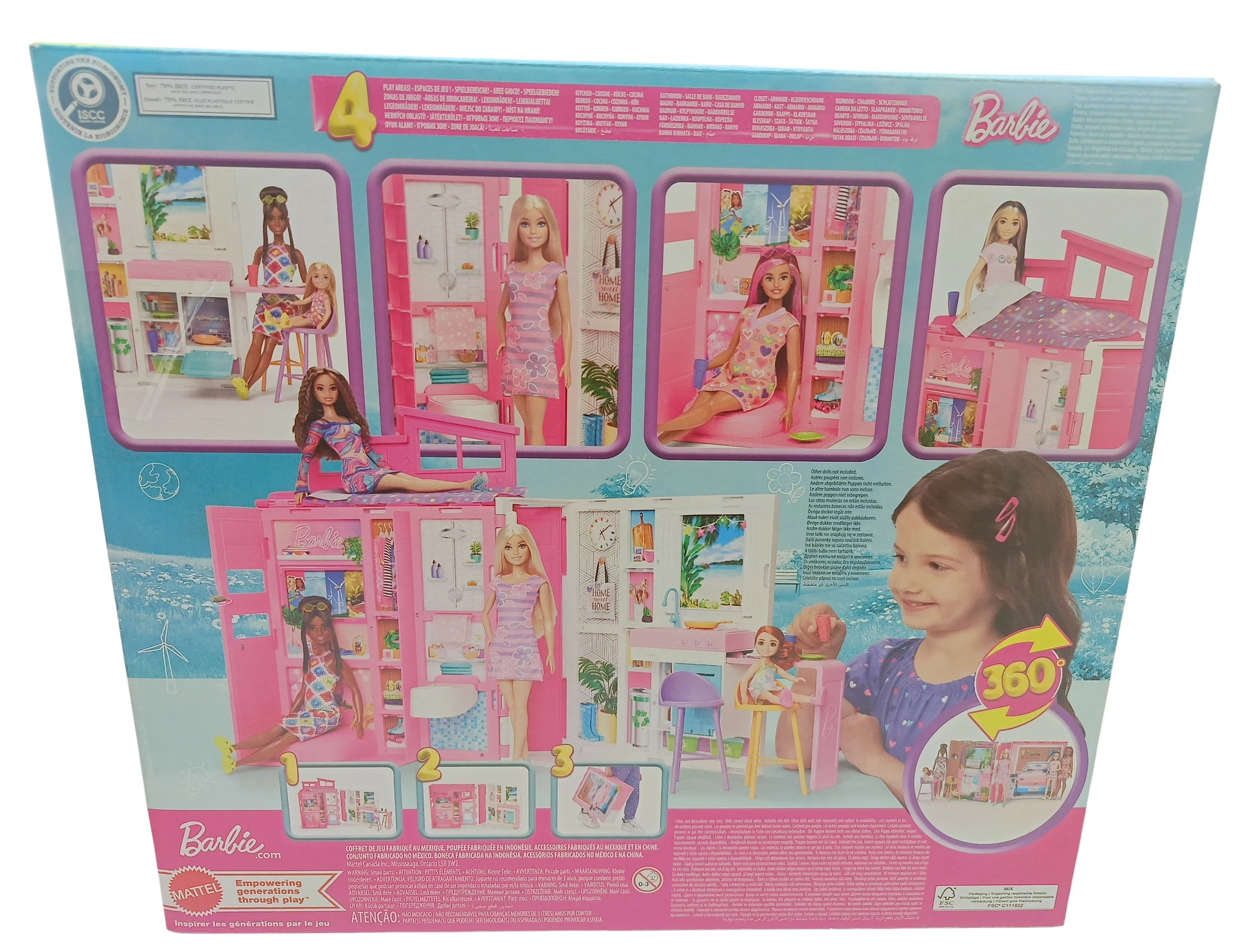 BARBIE FASHIONISTAS. PRZYTULNY DOMEK + LALKA HRJ77 MATTEL | Lalki ...
