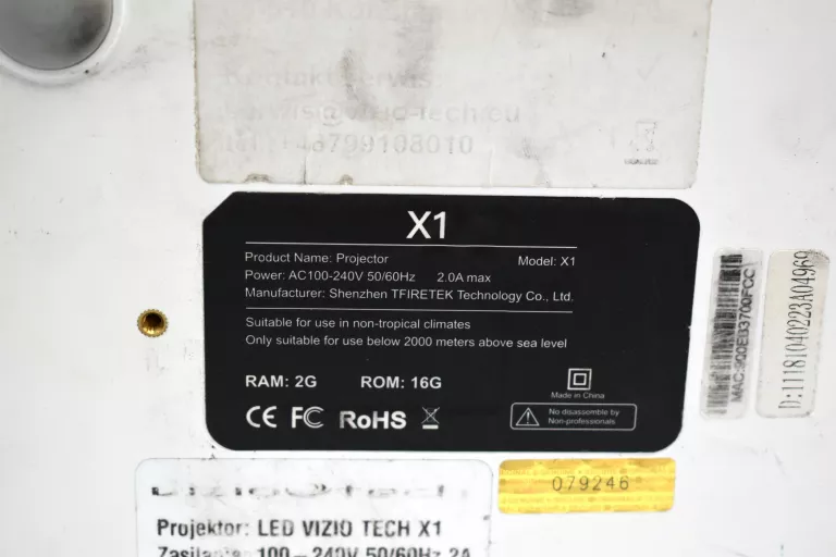 PROJEKTOR LED VIZIO-TECH X1 4K HD 12000LM / 400ANSI | Urządzenia ...