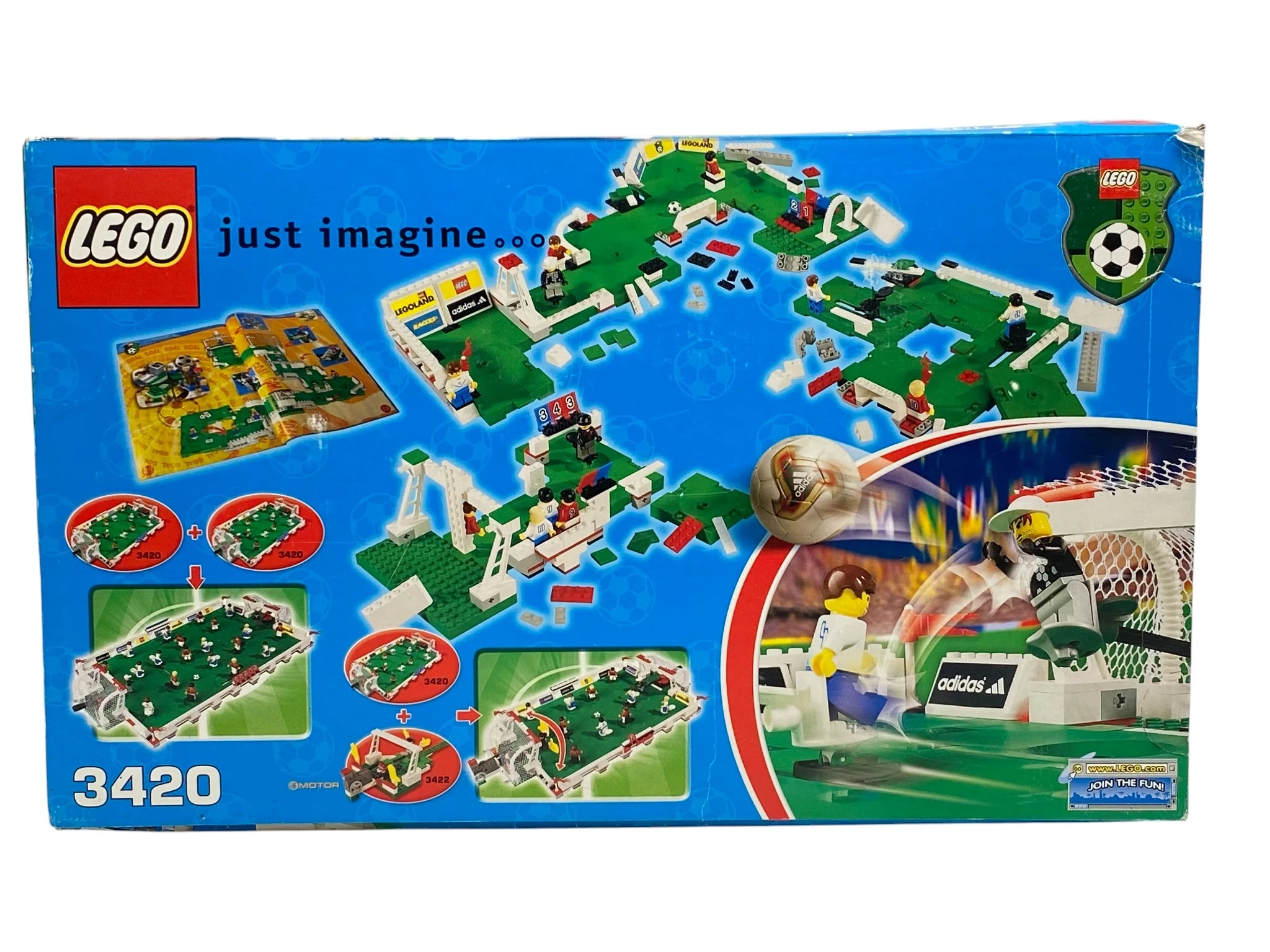 ZESTAW LEGO SPORTS SOCCER FOOTBALL 3420 PUDEŁKO INSTRUKCJA OPIS ...