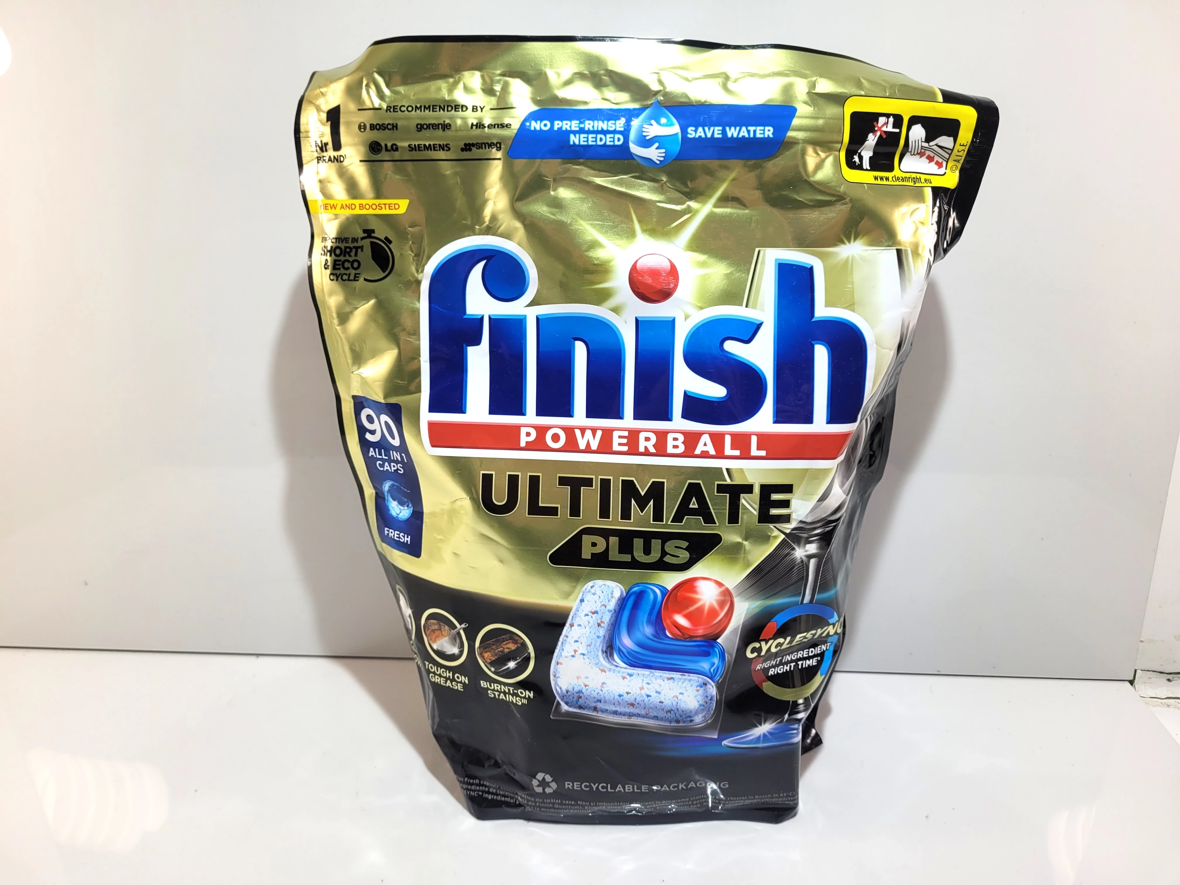 90 SZT FINISH ULTIMATE PLUS FRESH KAPSUŁKI DO ZMYWARKI | Tabletki do ...