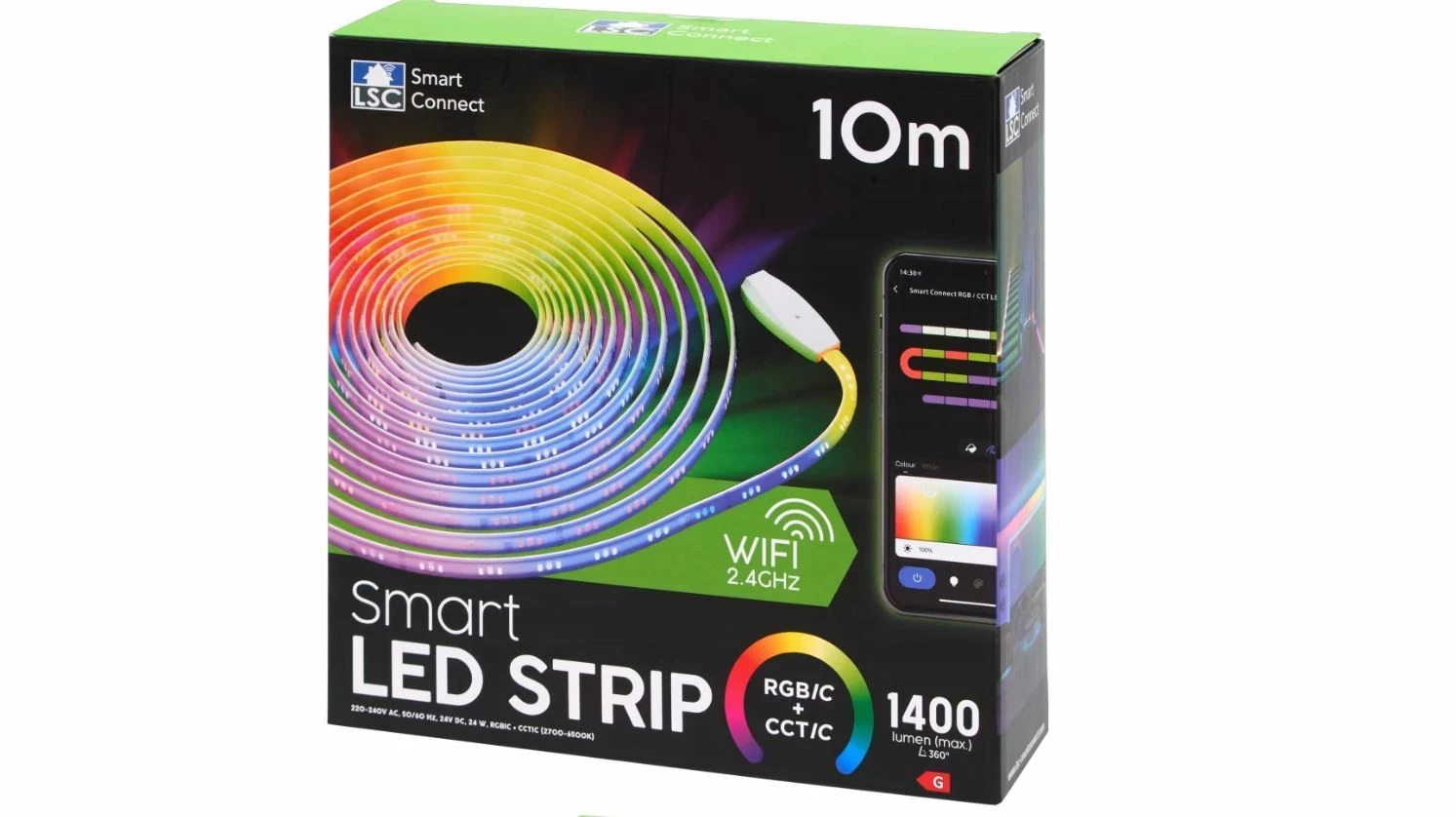 TAŚMA XXL LED LSC SMART CONNECT 10 M WI-FI 1400LM 24W RGB ASYSTENT ...