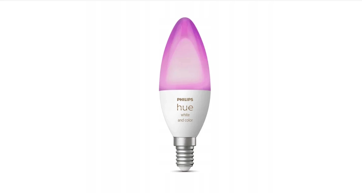 ŻARÓWKA LED PHILIPS HUE E14 5.3W = 40W RGB SMART WHITE AND COLOR ...